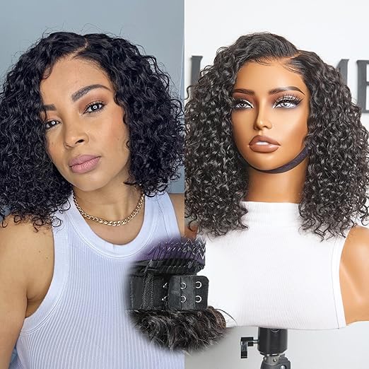 Amazon.com : LUVME HAIR Curly Deep Wave Glueless Without Spray Lace 100 ...
