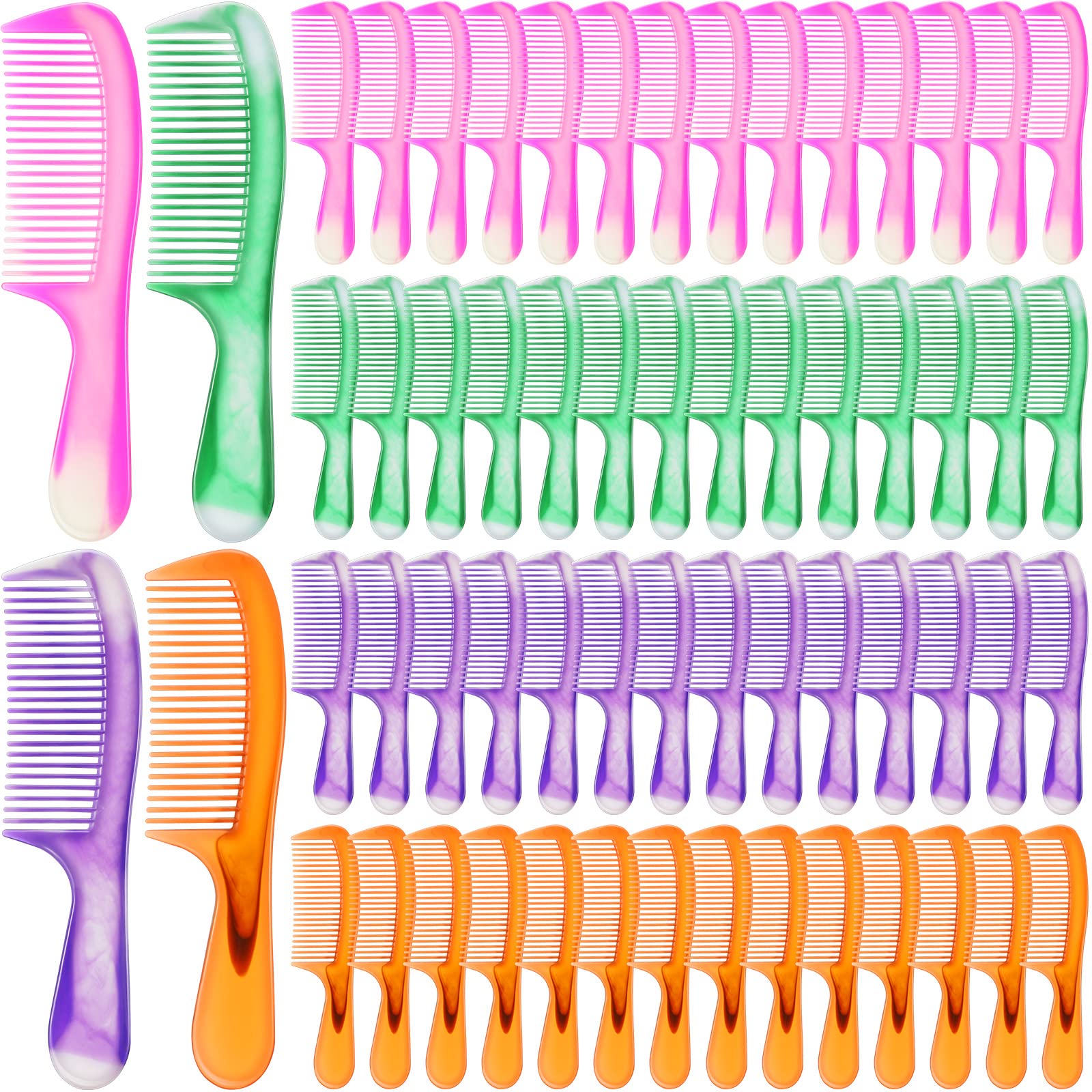 Amazon.com : Nuogo 60 Pieces Colorful Hair Combs Set Individually ...