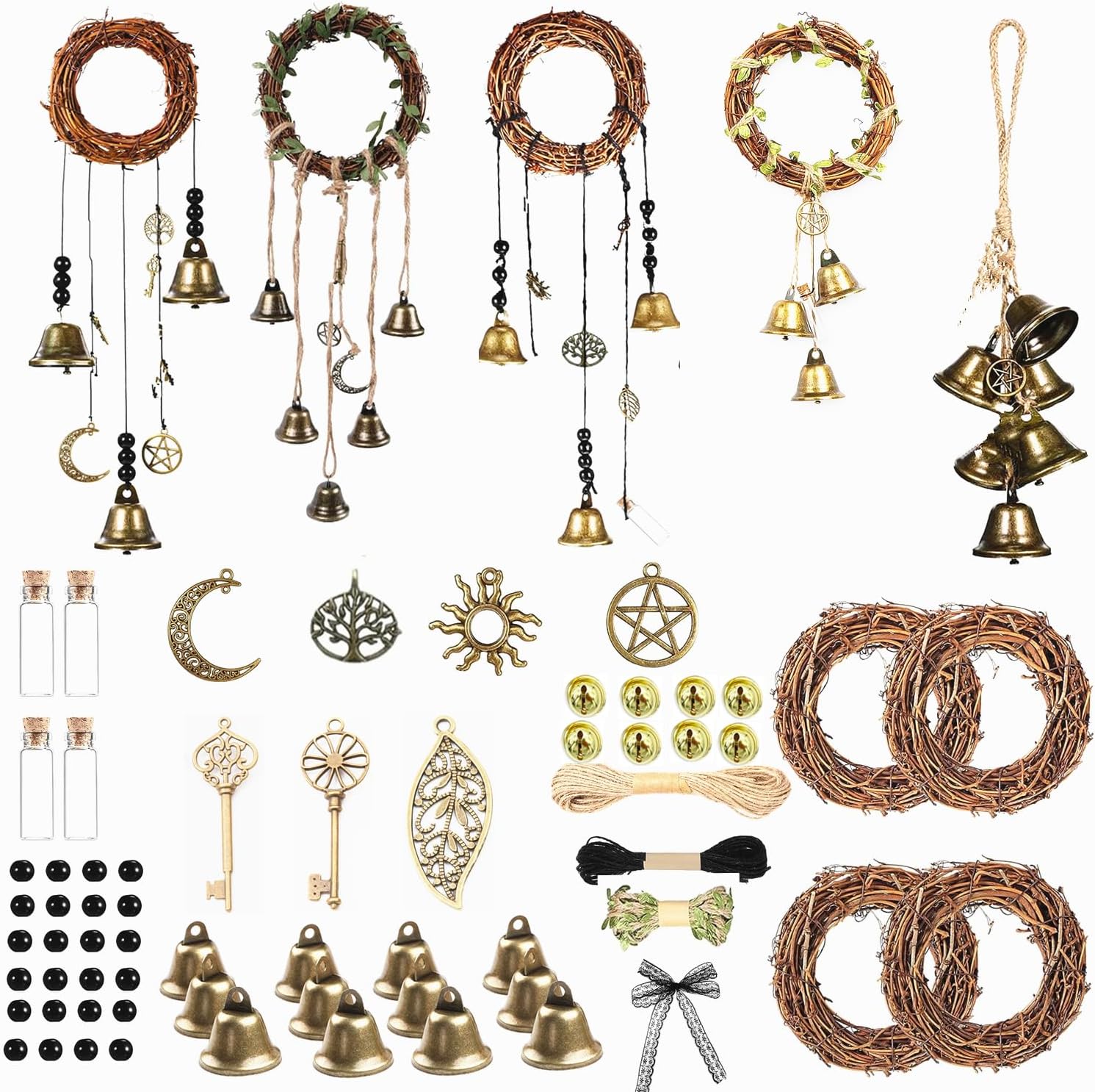 Amazon.com: Charniol Witch Bells DIY Kit for Door Knob for Protection ...