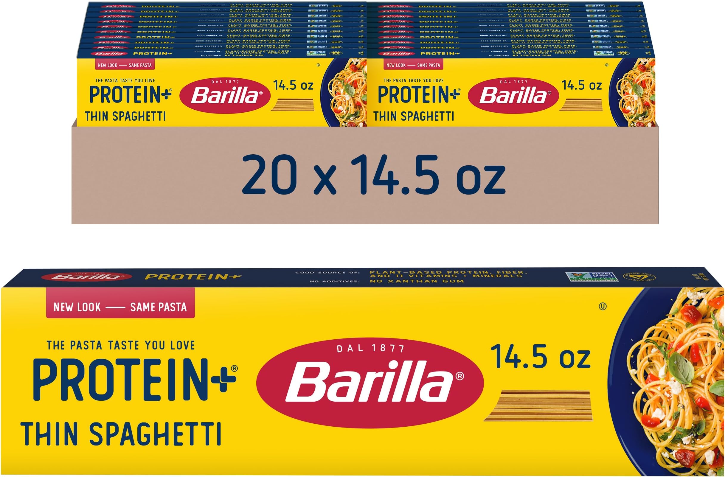 Amazon.com : BARILLA Protein+ (Plus) Spaghetti Pasta - Protein from ...