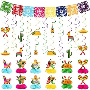 Amazon.com: 49 PCS Cinco De Mayo Party Decorations, Fiesta Party ...