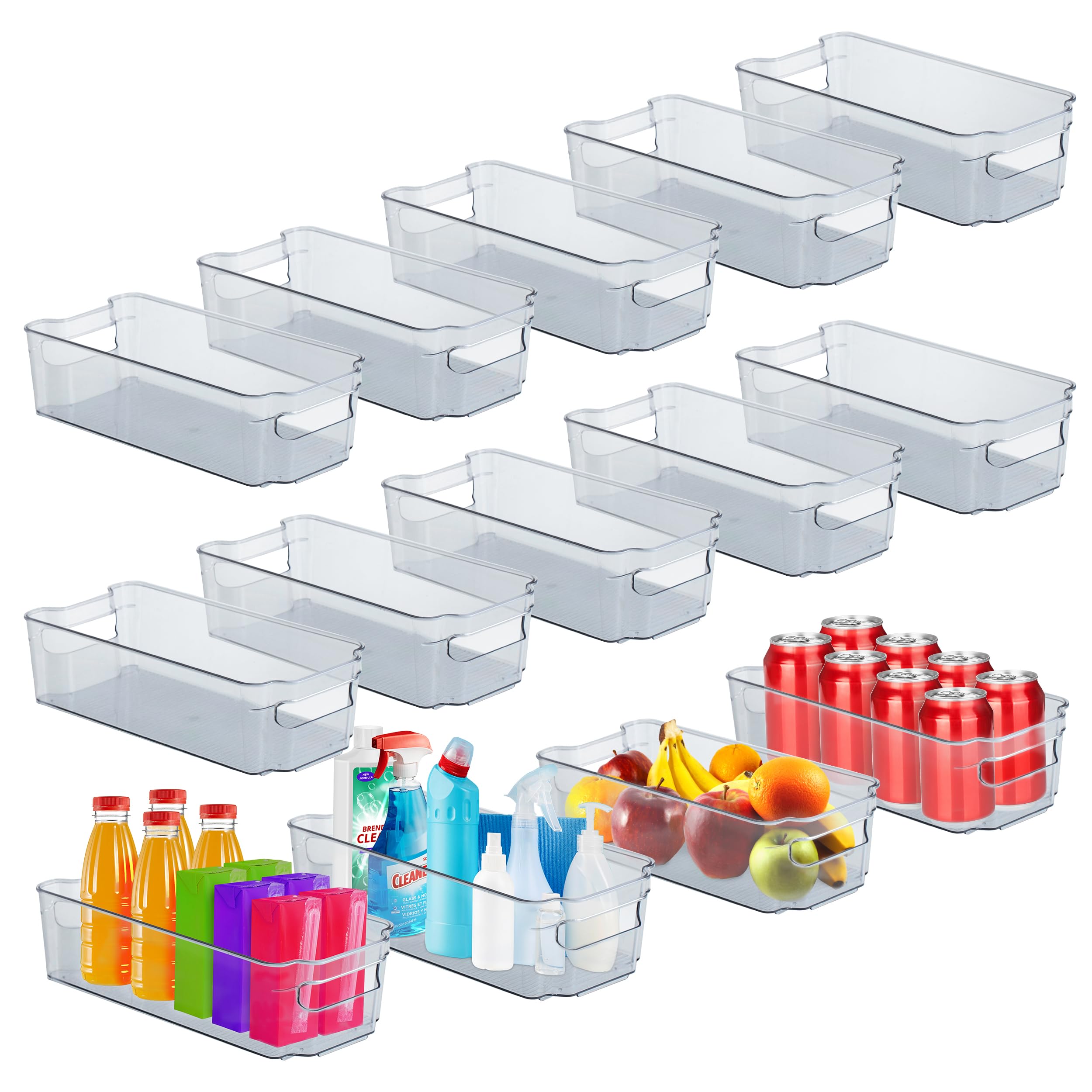 Amazon.com: Lifemaster Multi-purpose Refrigerator Bins - 14 pieces ...