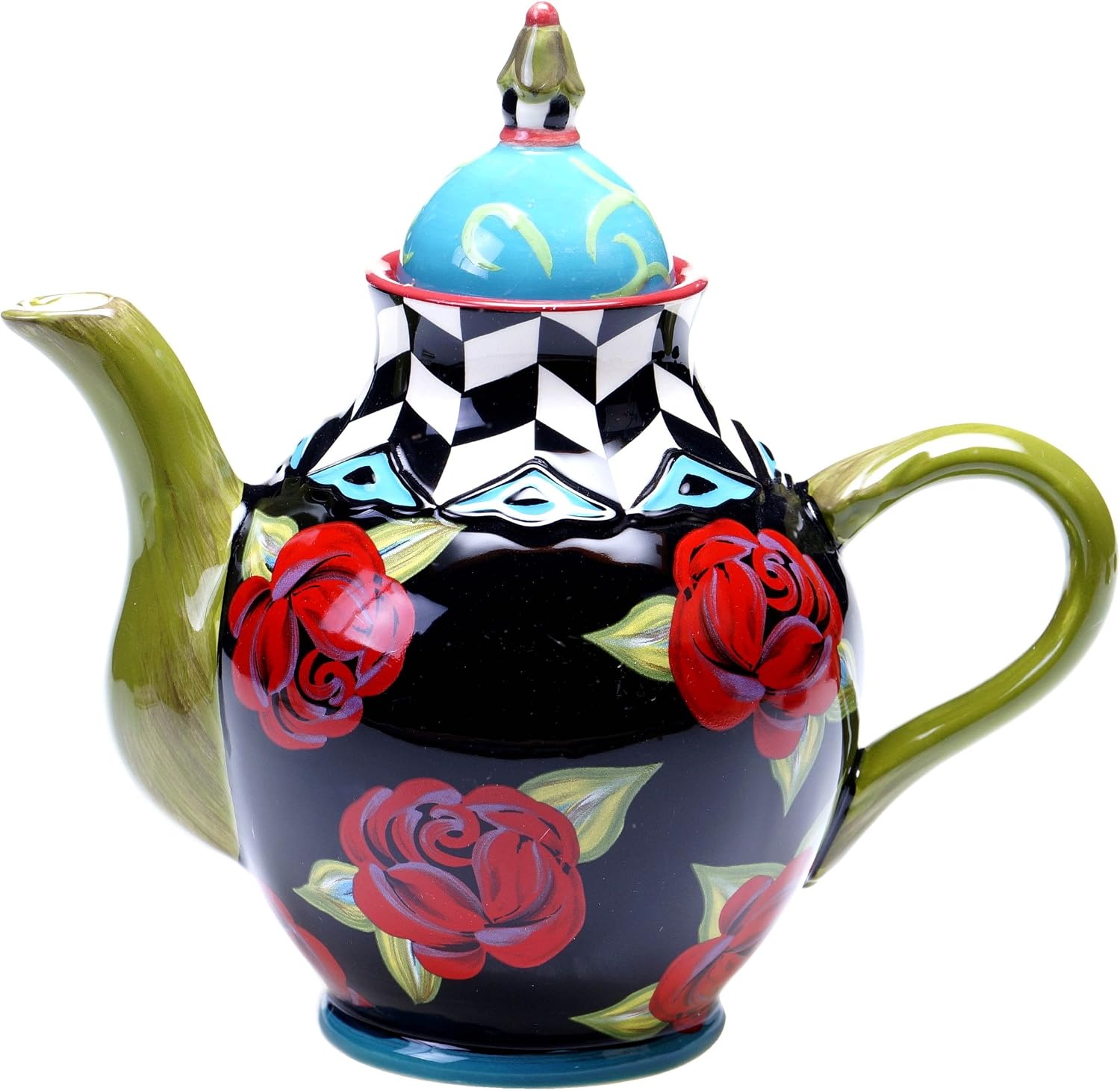 Amazon.com | Certified International Classic Rose Teapot, 40-Ounce: Teapots