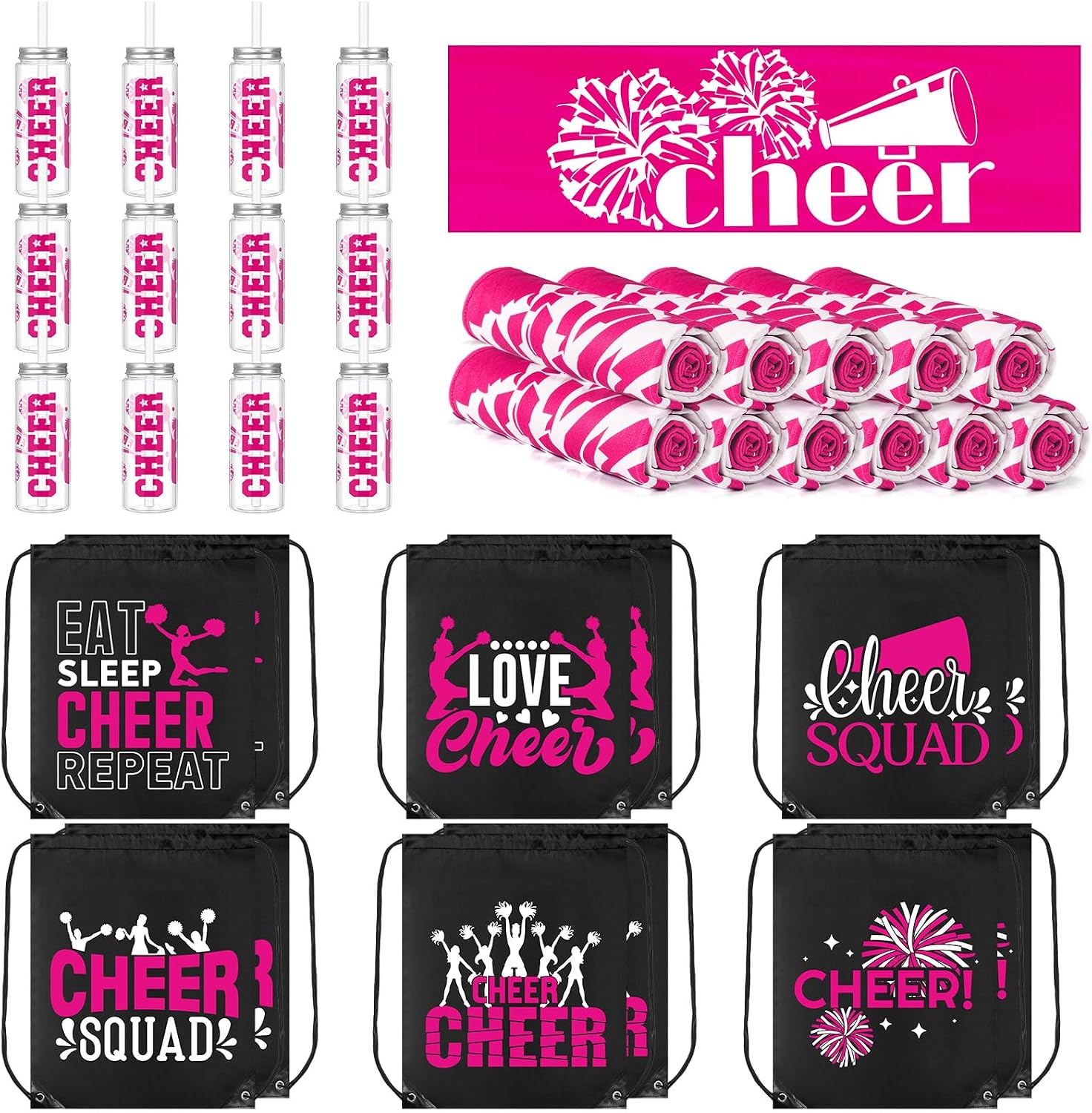 Amazon.com: Acellegic 12 Set Gifts Bulk for Cheerleading Including ...