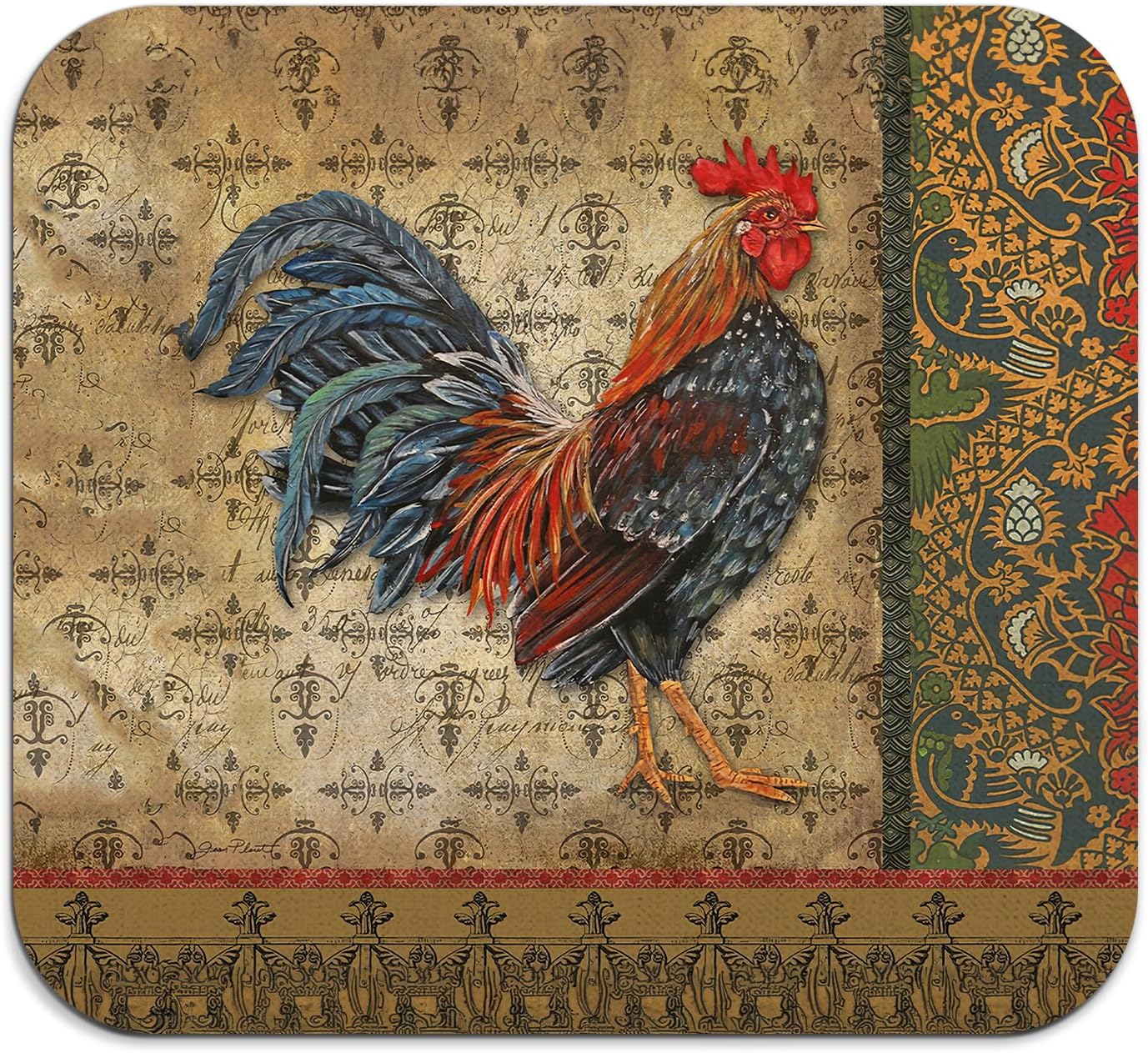 Amazon.com: Veqzc Chicken Dish Drying Mat - Rooster Absorbent Dish ...