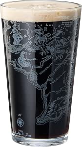 Amazon.com | LOTR Middle Earth Map Beer Glass - 15 OZ Middle-Earth ...