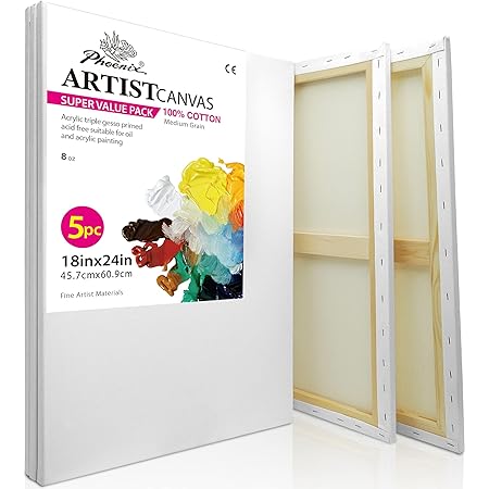 Amazon.com: Large Canvases for Painting, 36x48 Inch 2-Pack Painting ...