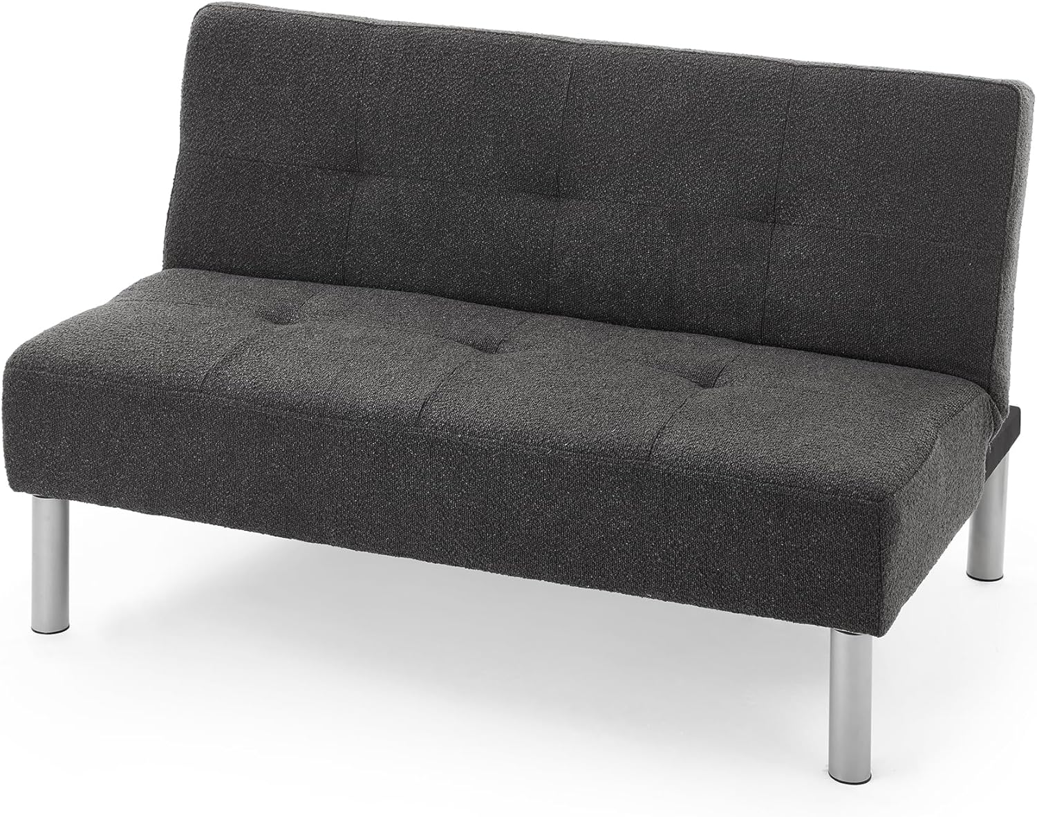 Amazon.com: 2East™ College Mini-Futon - Boucle Dark Gray : Home & Kitchen