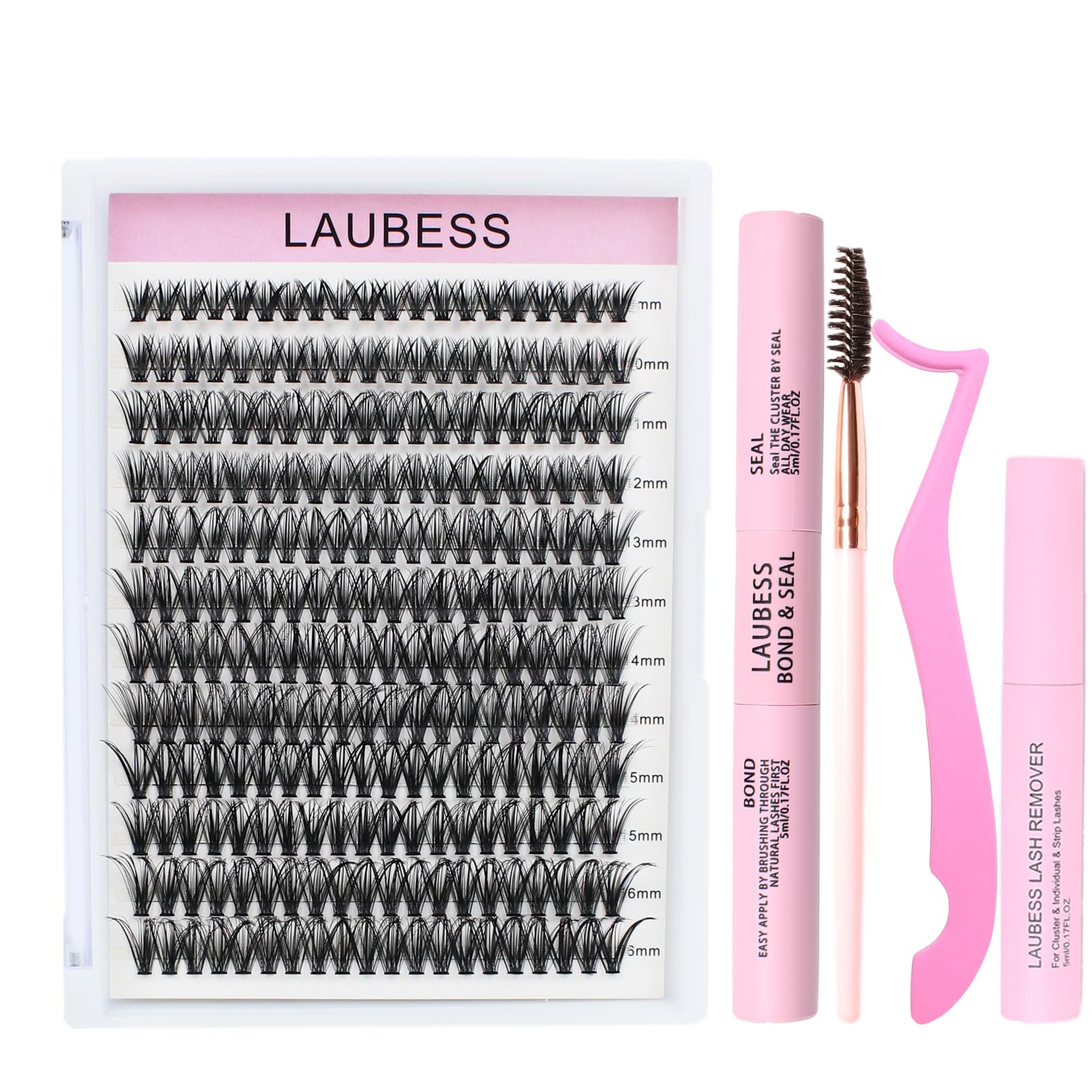 Snapklik.com : Lash Extension Kit 40D Lash Clusters Kit Lash Bond And ...