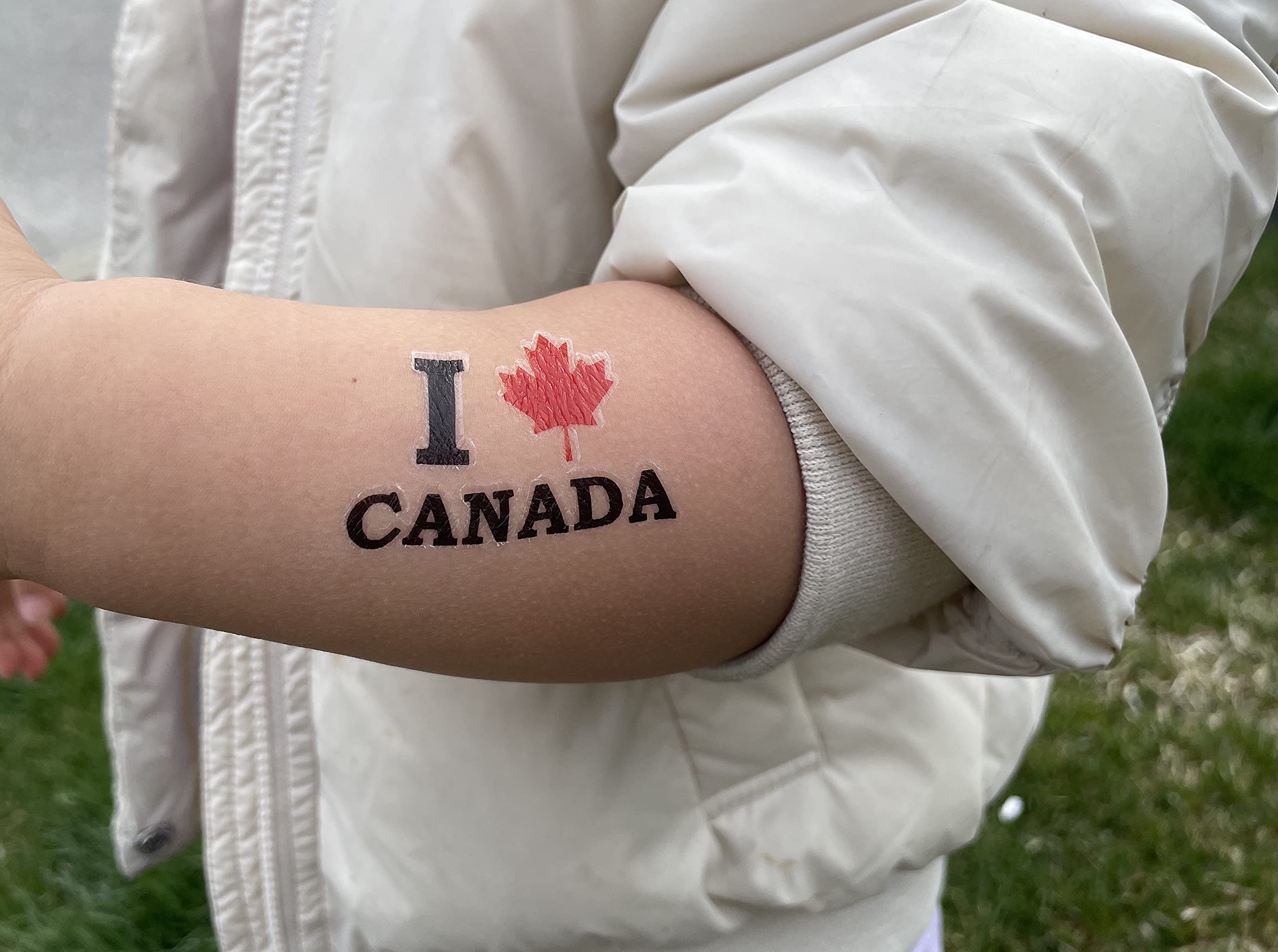 Kanada Tattoos Generic Temporary Tattoo Patriotic Maple Leaf, Red,