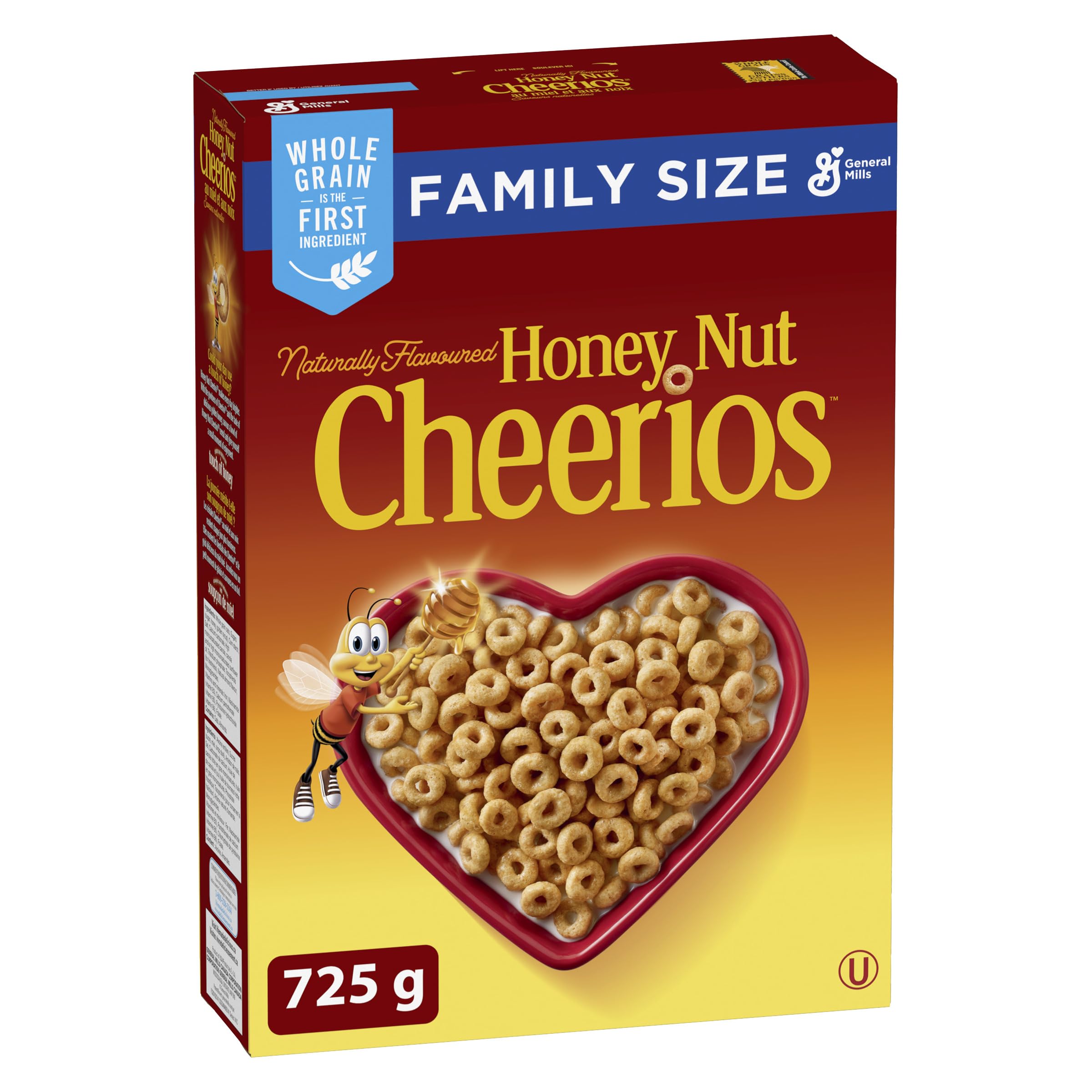 CHEERIOS - FAMILY SIZE PACK - Naturally Flavoured Honey Nut Cereal Box ...
