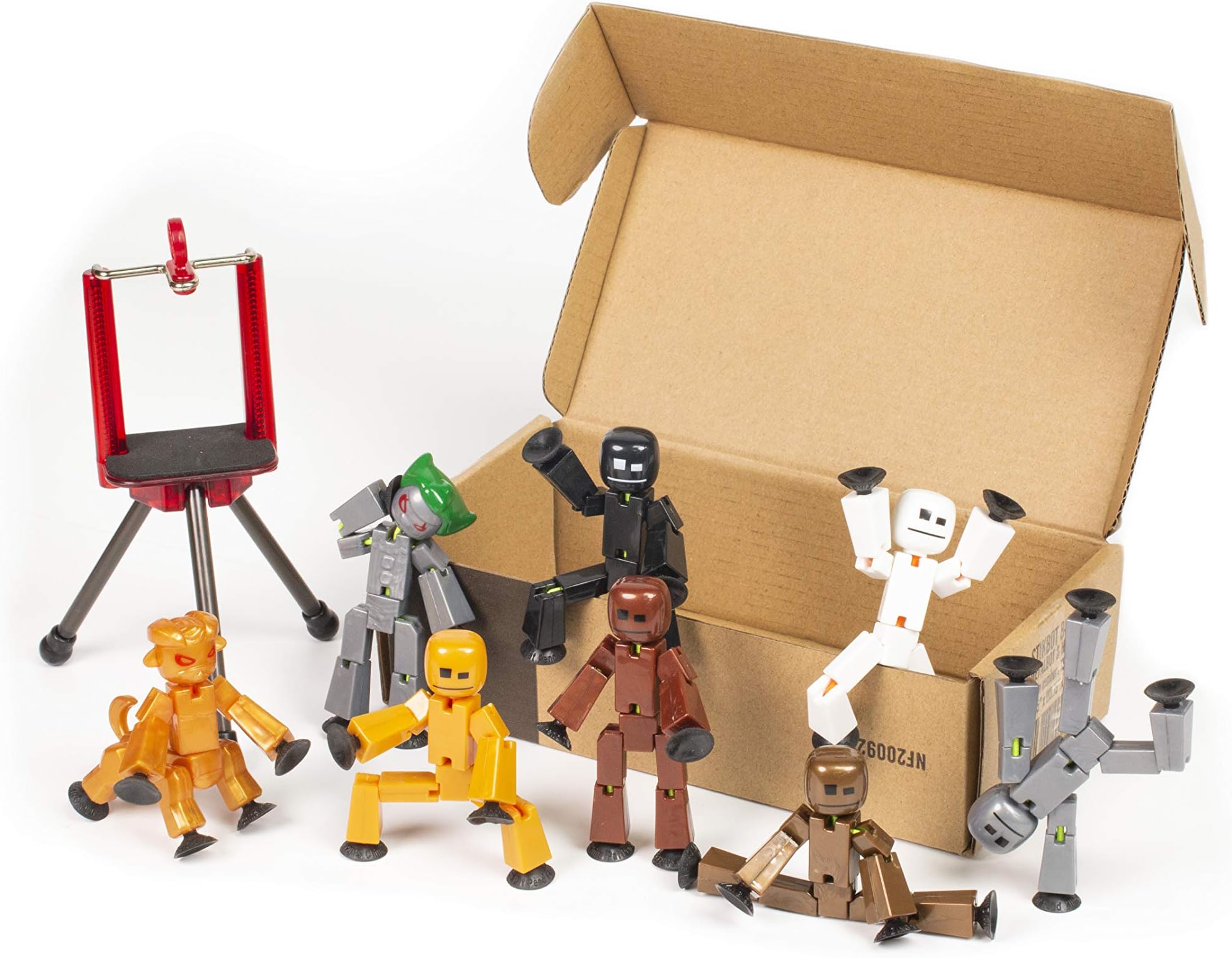 Zing StikBot Christmas Crew Pack - Santa, Snowman, Elf, Gingerbread Man ...