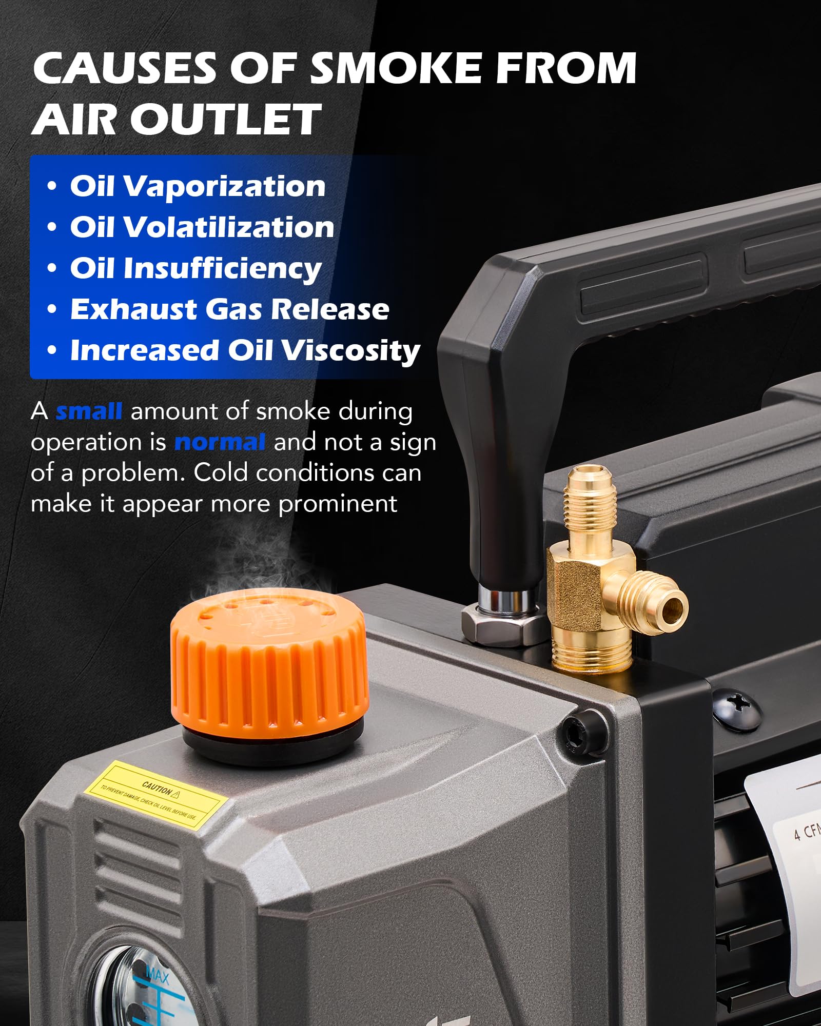 Snapklik.com : Vacuum Pump, 4 Cfm 1/3 Hp HVAC Single Stage Vacuum Pump ...