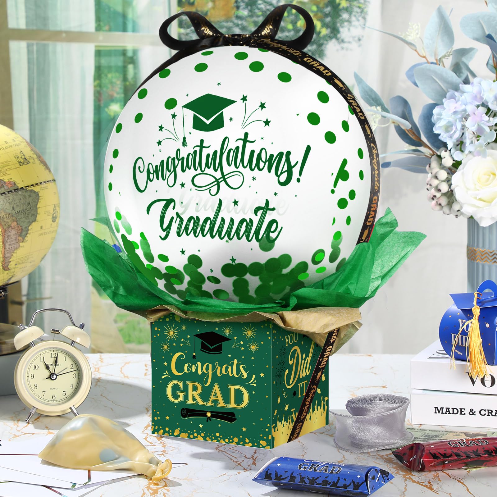 Snapklik.com : MiniInflat Graduation Pull Money Balloon Box Surprise ...