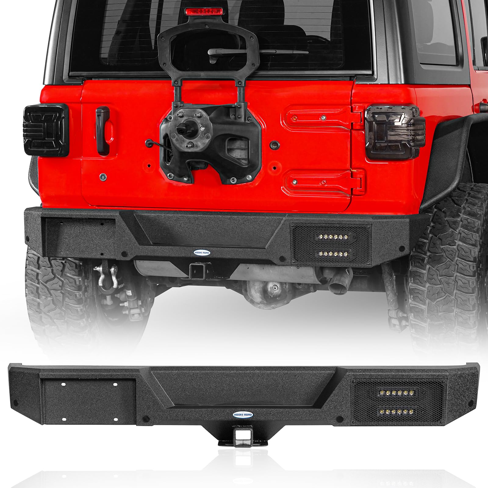 Amazon.com: Hooke Road Guardian JL Rear Bumper for 2018-2025 Jeep ...