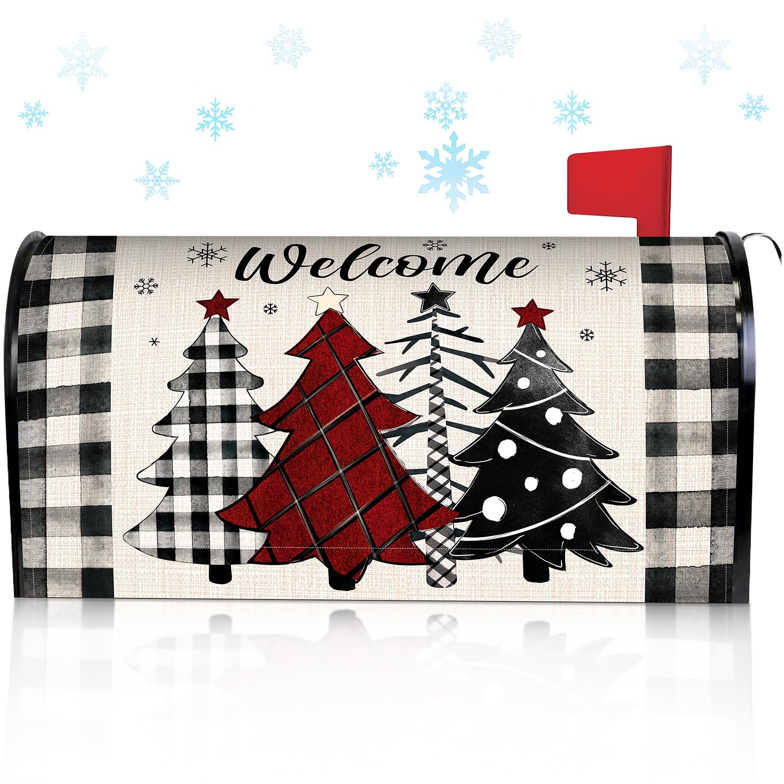 Amazon.com: Blosssound Christmas Mailbox Cover Magnetic Standard Size ...