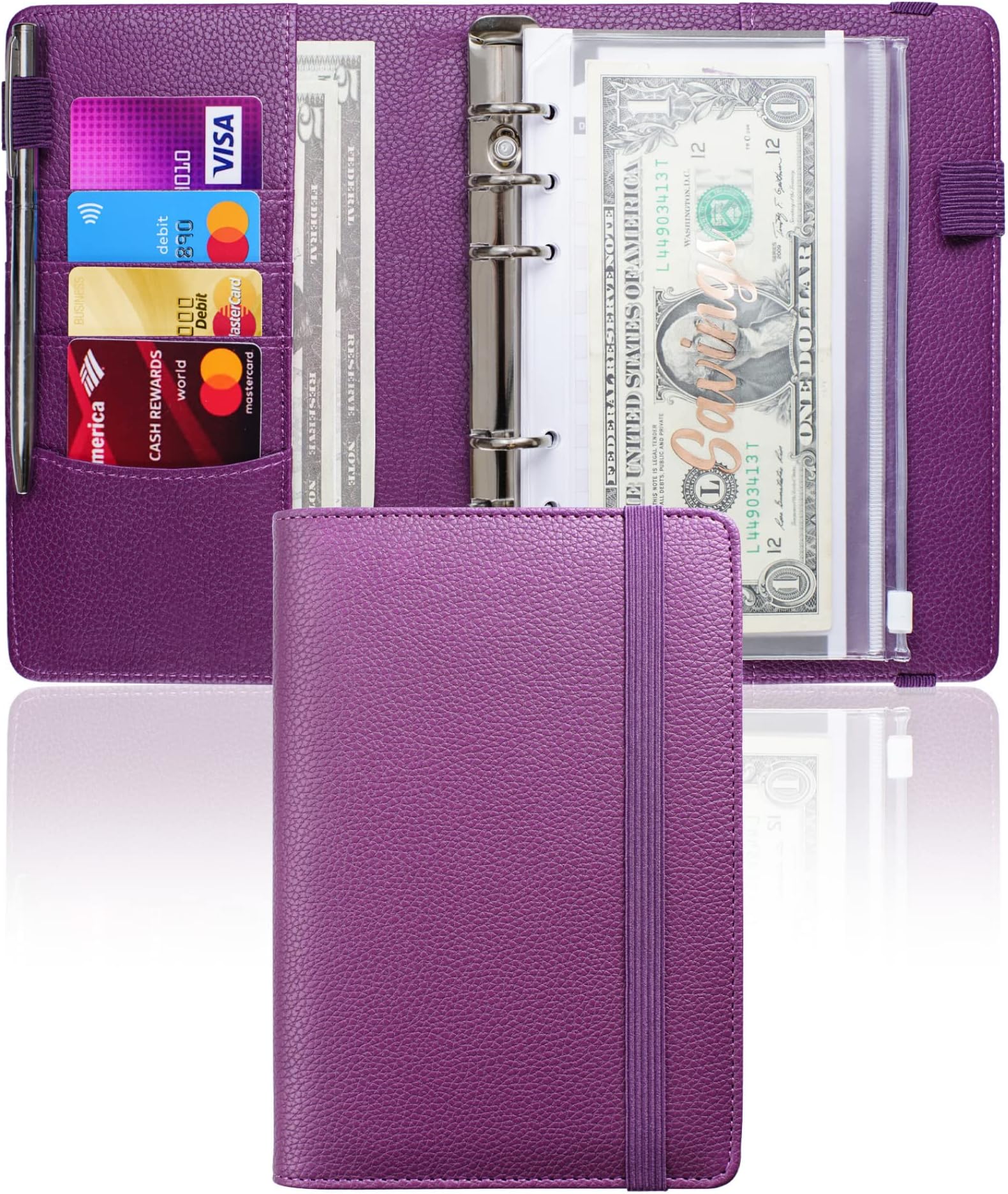 Amazon.com : A6 Budget Binder with 10 Zipper Envelopes, PU Leather ...