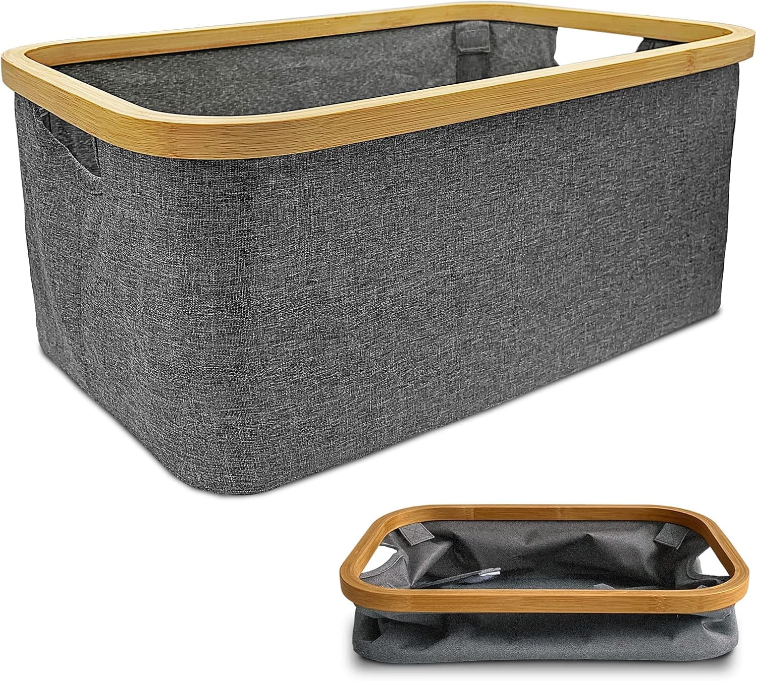 DOKRVLOQ Grey Collapsible Laundry Hamper - 50L Large Australia | Ubuy