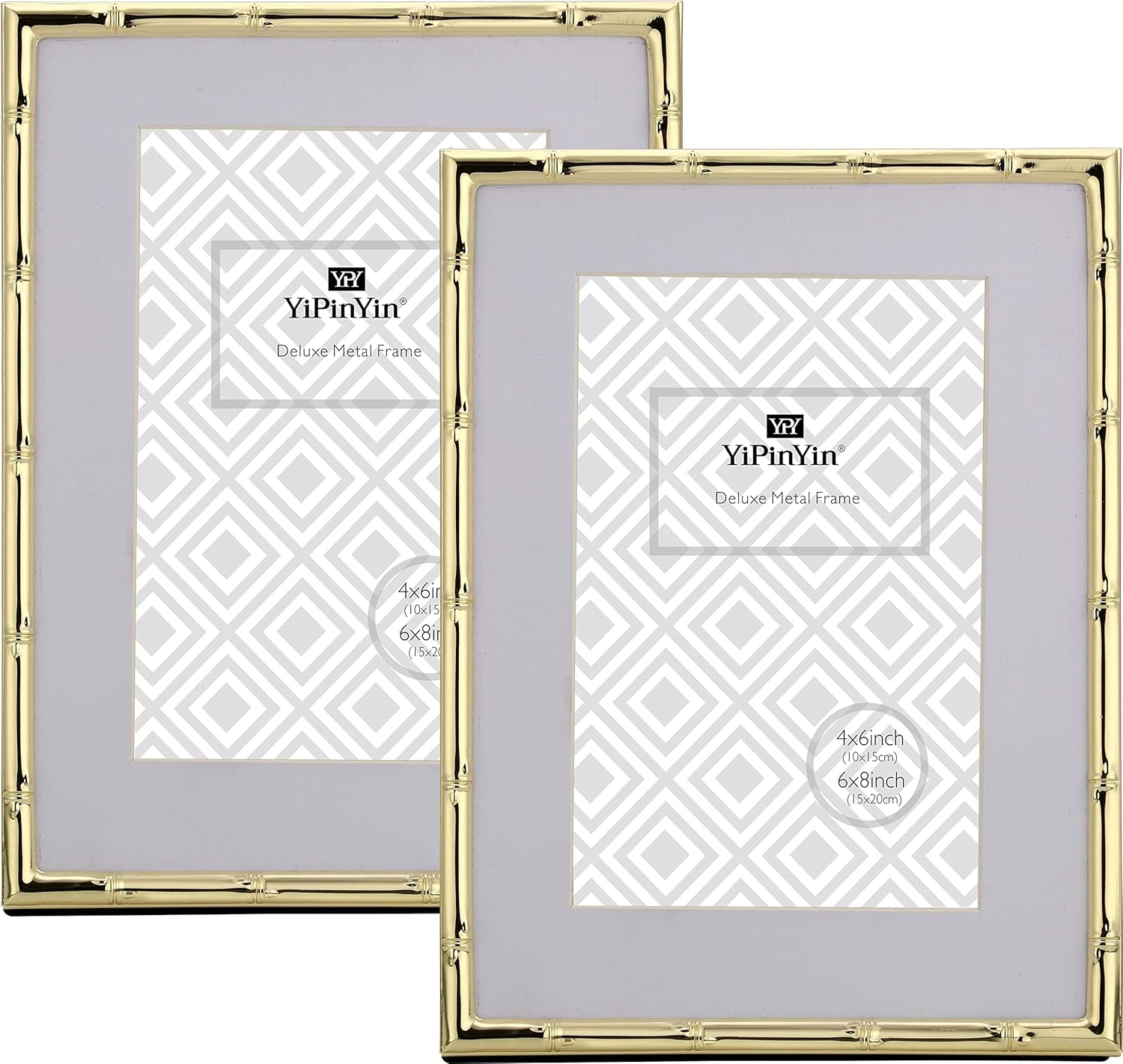 Amazon.com - YiPinYin 4x6' Bamboo Detail Designs Gold Metal Picture ...