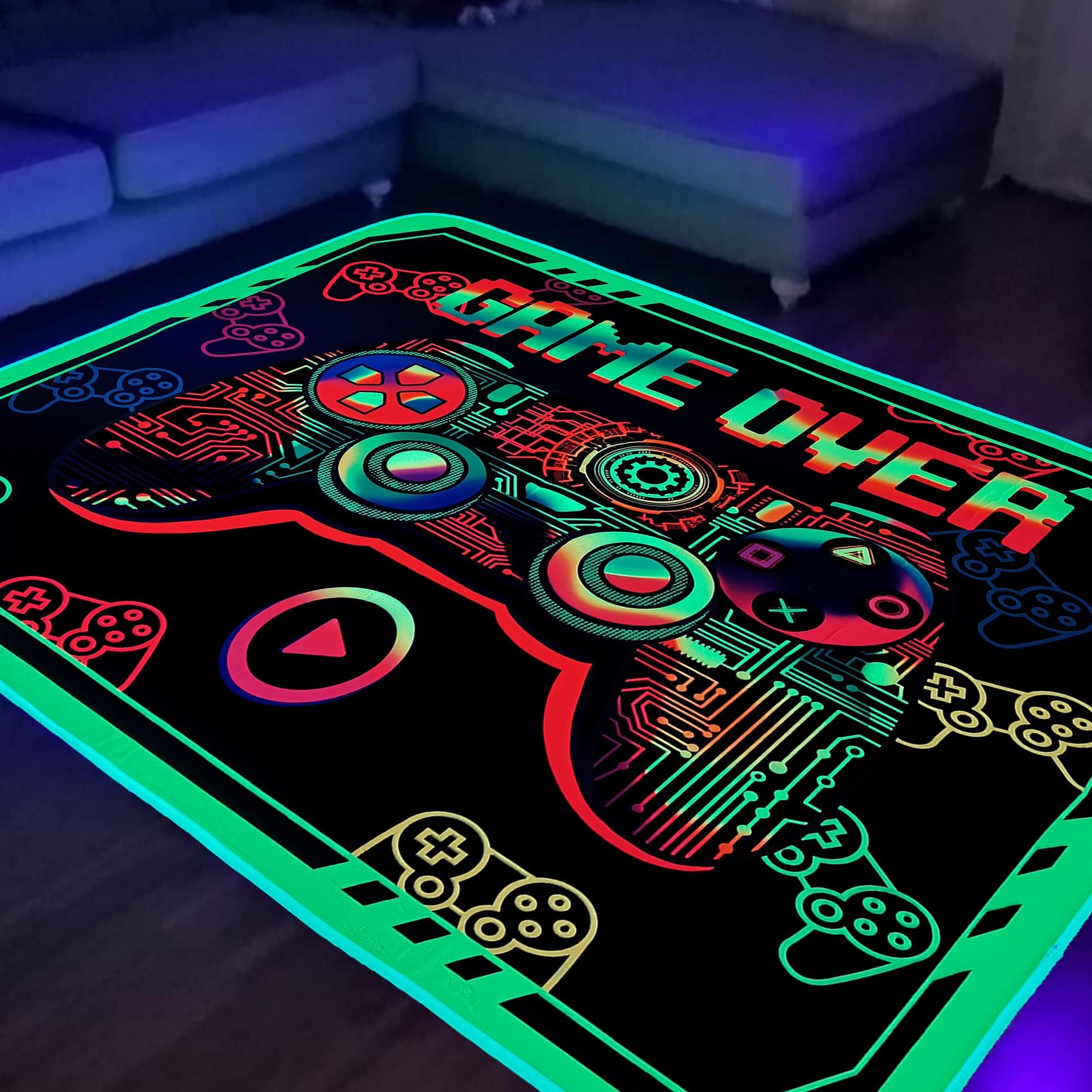 Amazon.com: Joy Carpets Fluorescent Kapow 12' x 7'6" Area Rug : Home ...