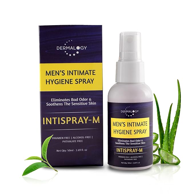 DERMALOGY Men's Intimate Hygiene Spray, INTISPRAY - M, Paraben Free ...