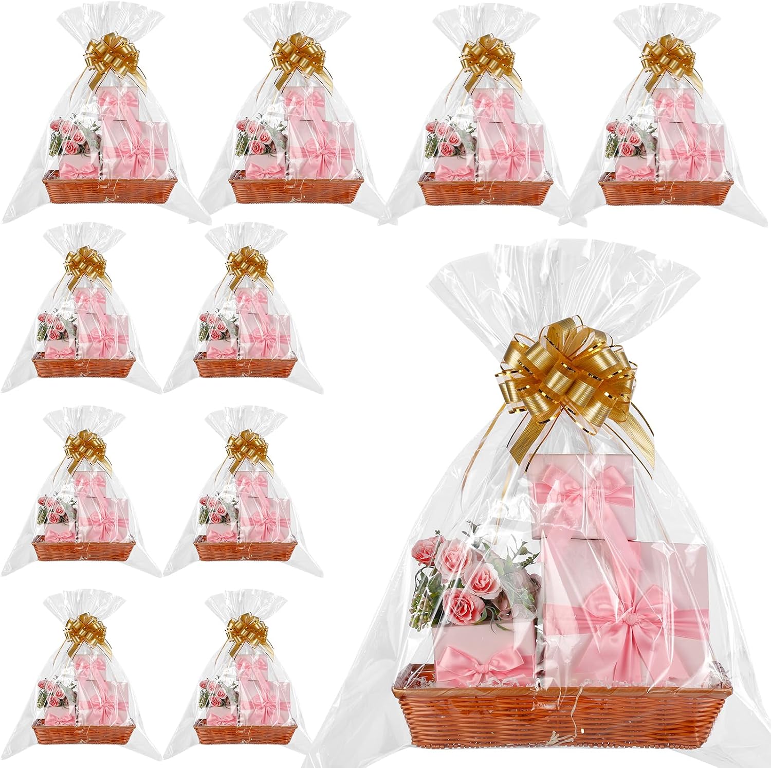 Amazon.com: Yaomiao 12 Set Large Baskets for Gifts Empty Bulk 15.7 x 11 ...