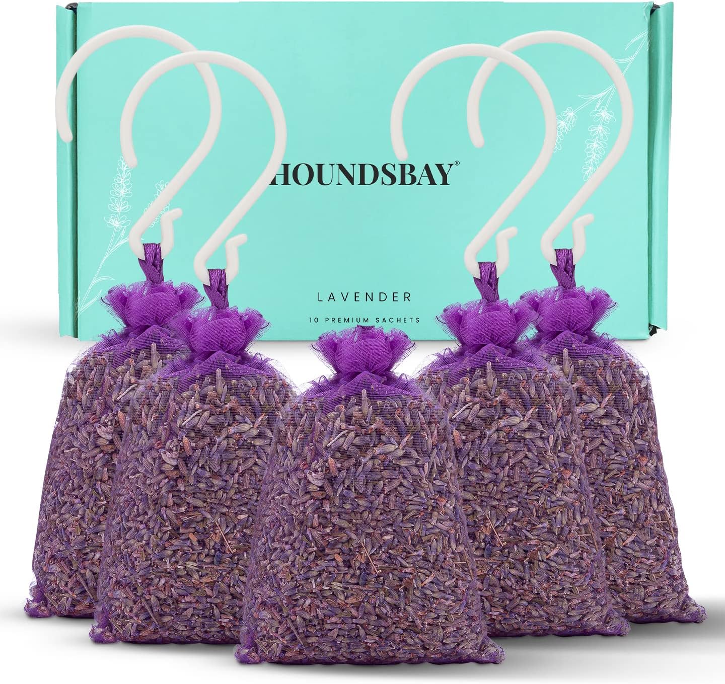 Amazon.com: 10 Lavender Sachet Bags, Fully Stuffed Scented Sachets with ...
