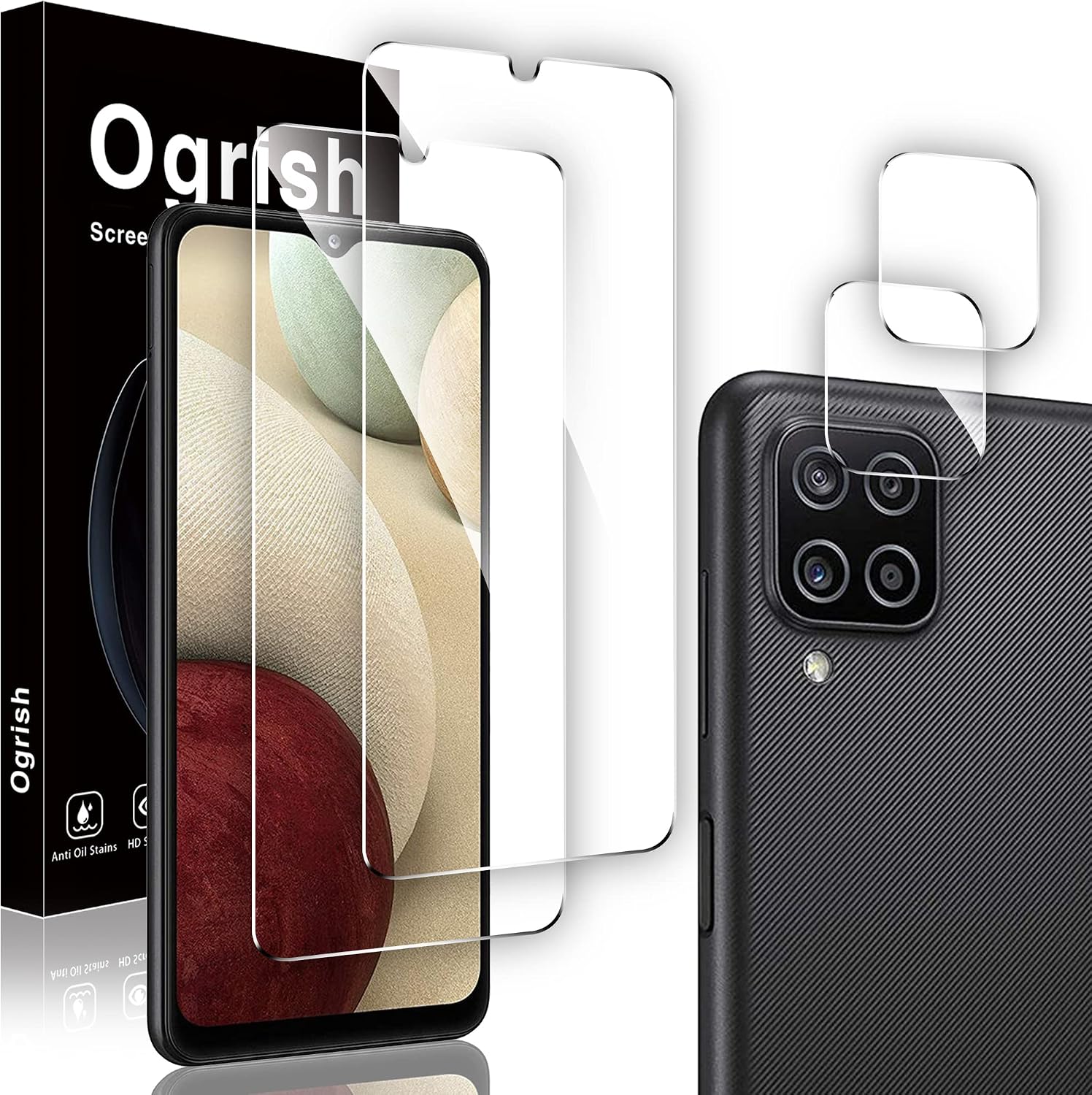 Amazon.com: Ogrish 2 Pack Tempered Glass Screen Protector for Samsung ...