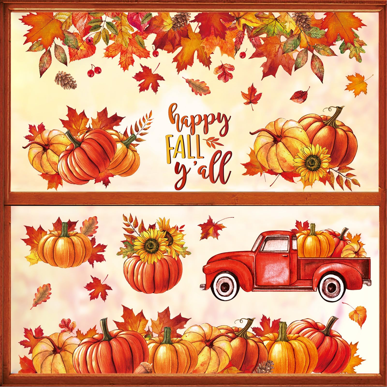 Amazon.com: AnyDesign 6 Sheet Large Thanksgiving Happy Fall Y’All ...