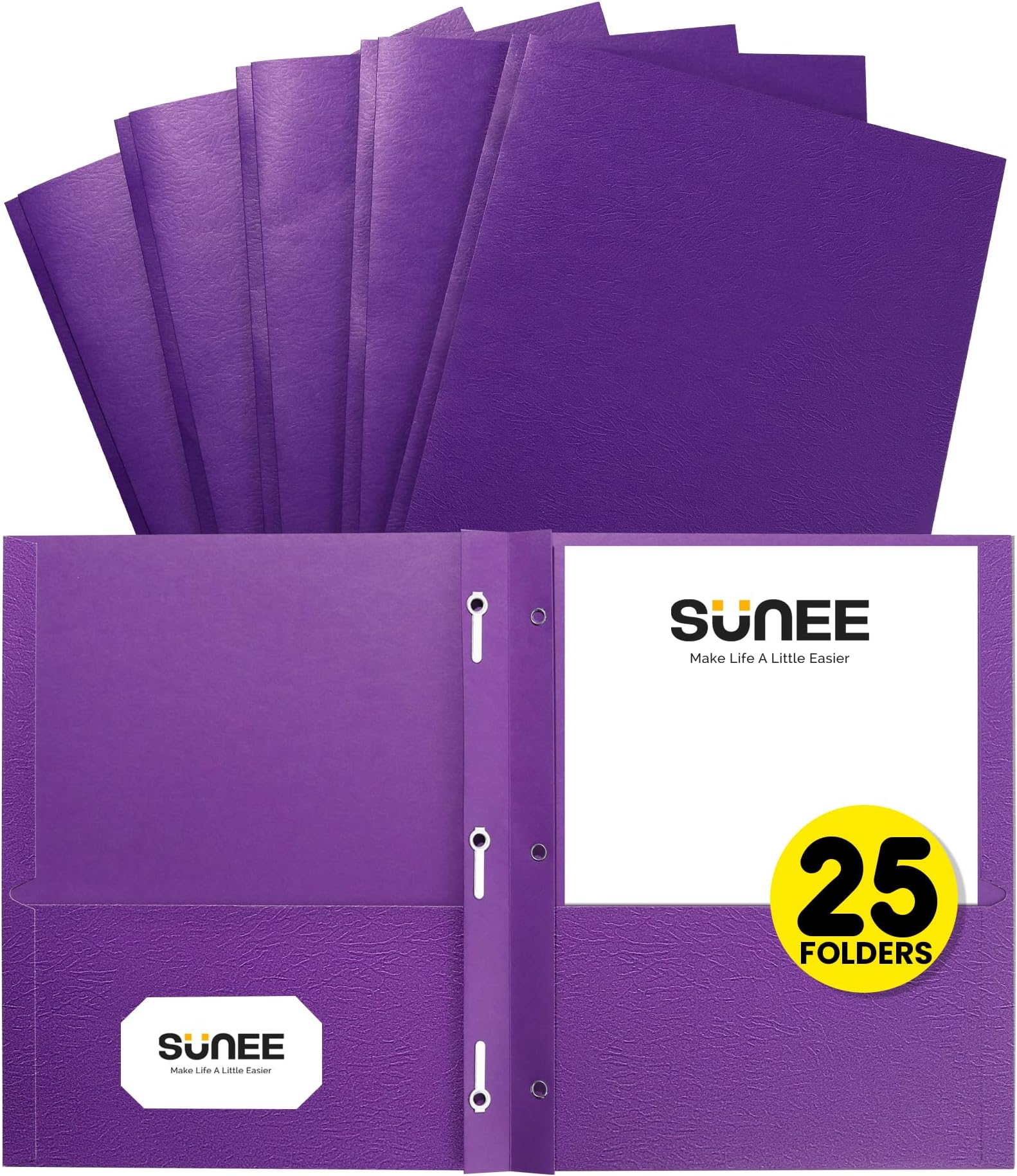 Amazon.com : Plastic Folder with Prongs 2 Pocket - (Purple) : Office ...