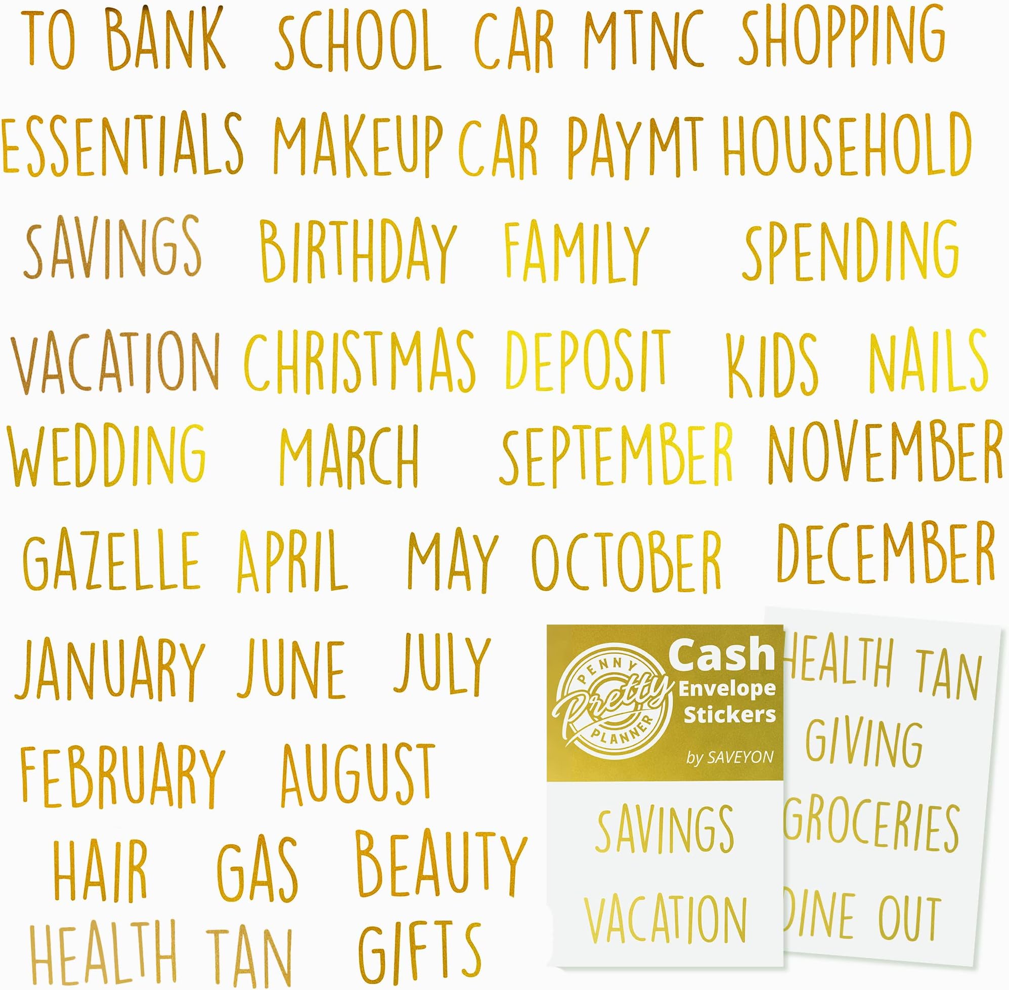 Amazon.com : 34 Pieces Cash Envelope Labels Stickers Budget Planners ...