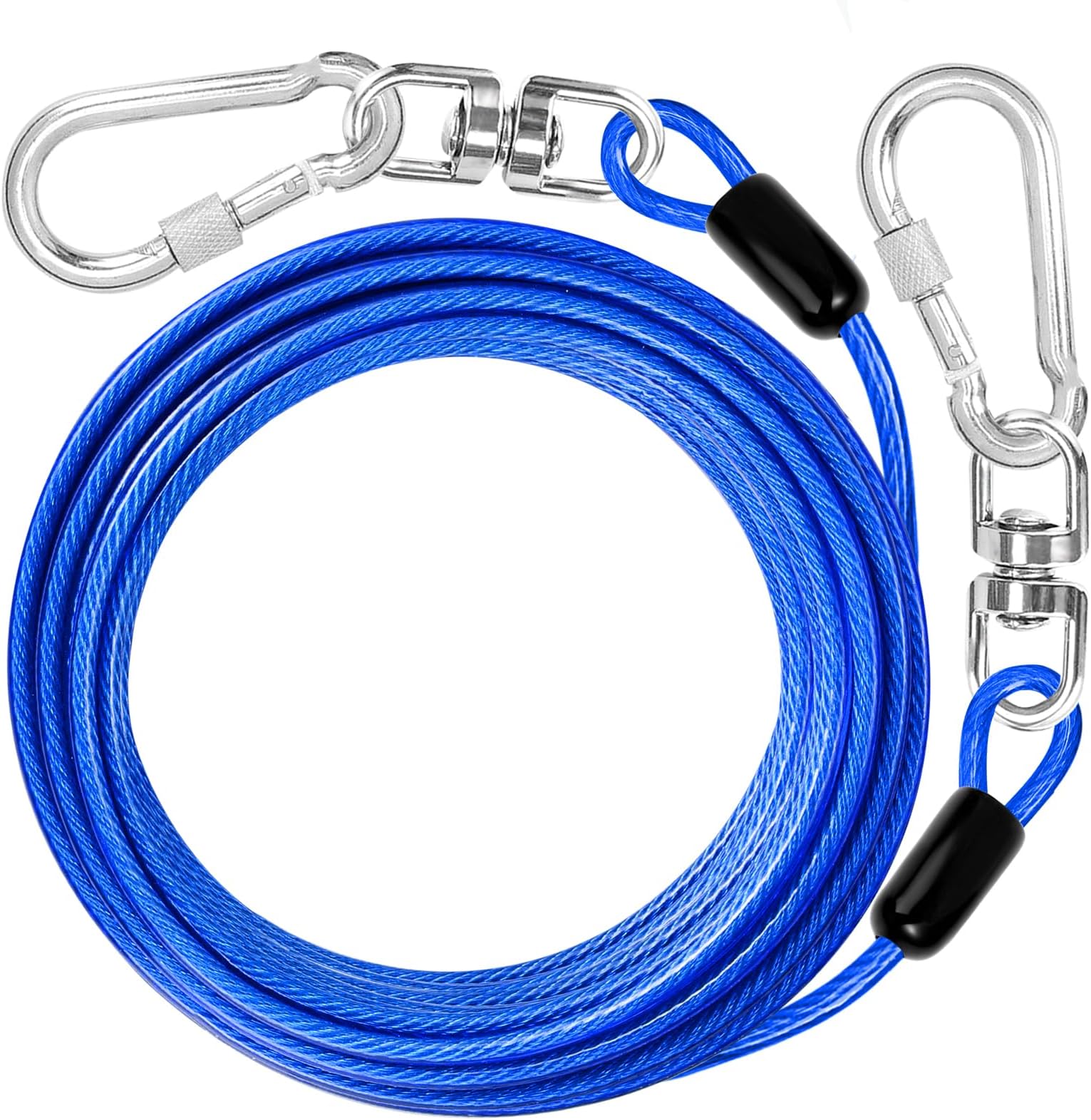 Amazon.com : jenico Dog Tie Out Cable: 20 ft Dog Lead for Yard - Heavy ...