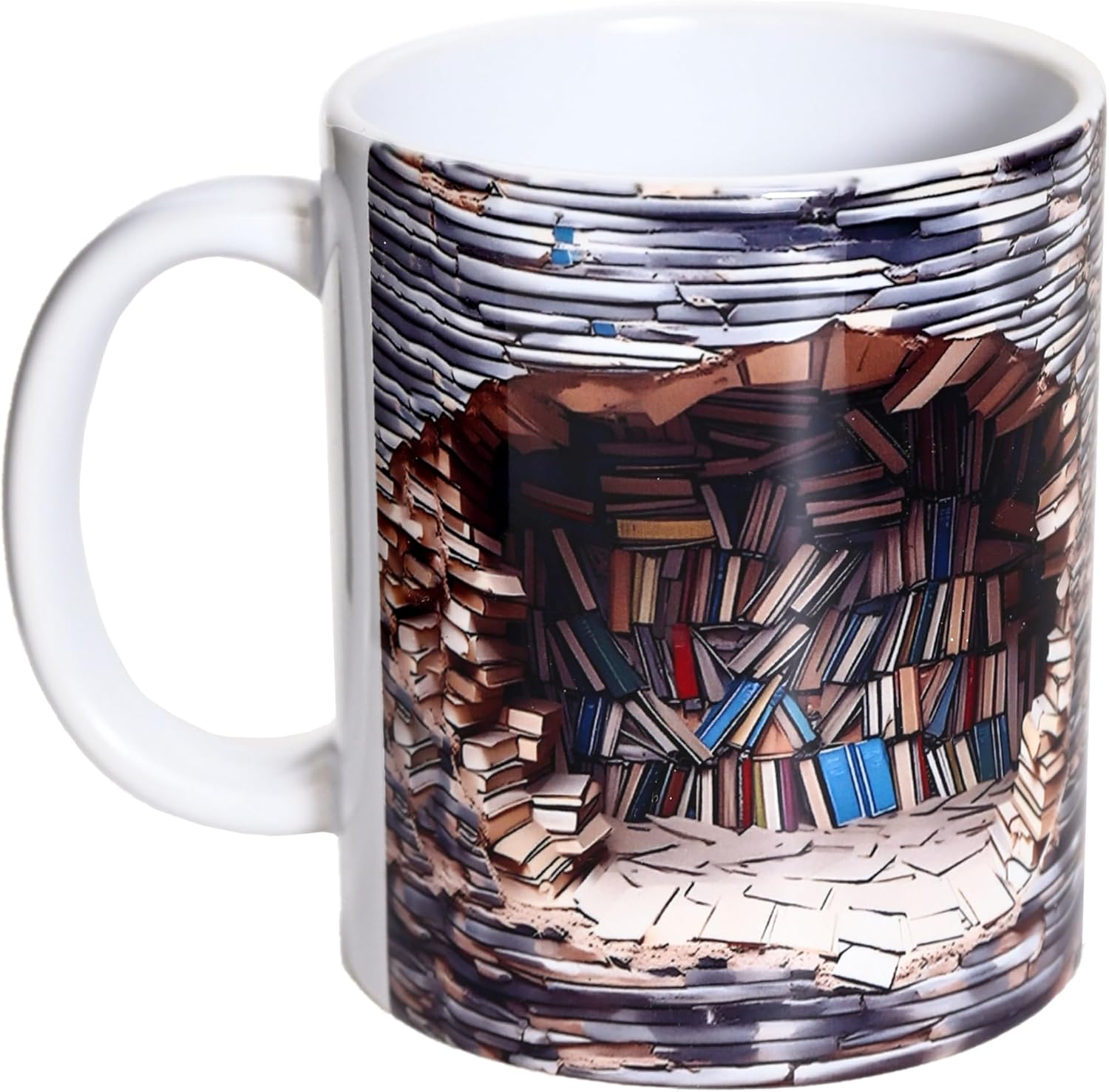 Amazon.com: Zibaobeter 3D Bookshelf Creative Coffee Mug，3D Space Design ...