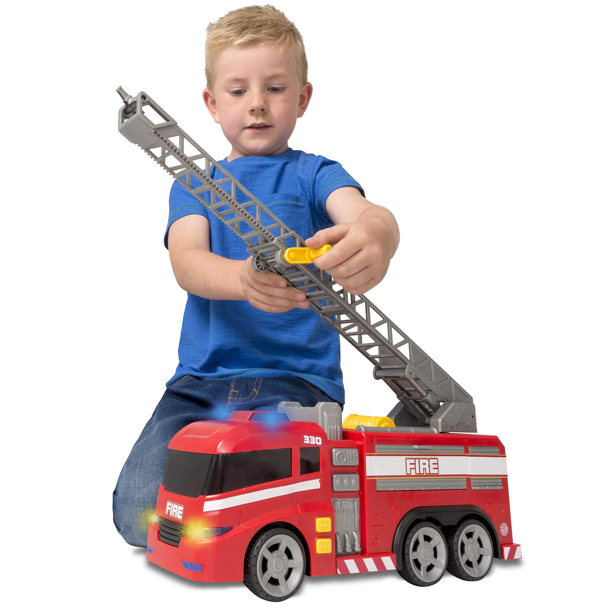 Buy Teamsterz Mighty Machines Large Fire Engine | Fire Truck with ...
