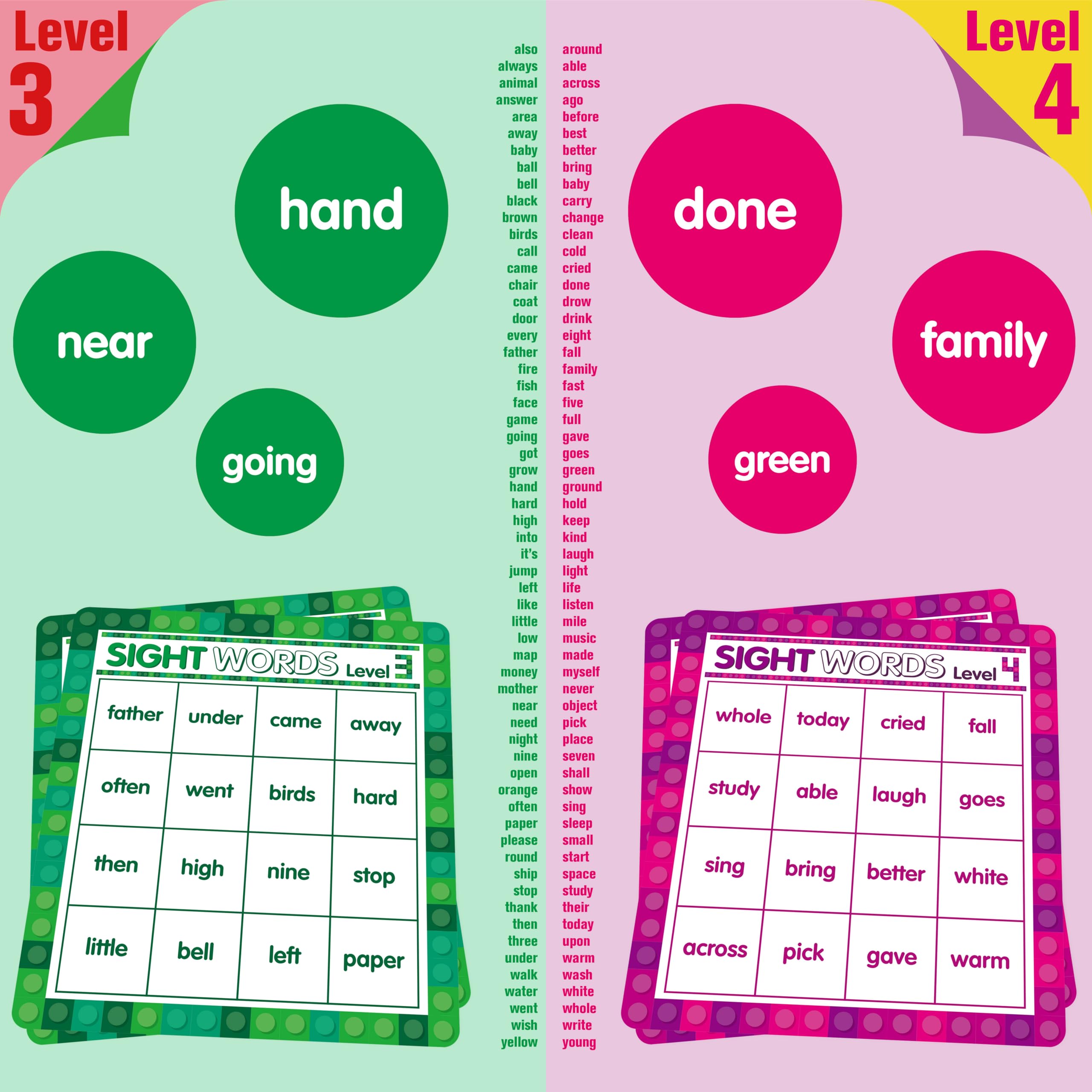Snapklik.com : Sight Word Bingo Game, 120 Sight Words Learn To Read ...