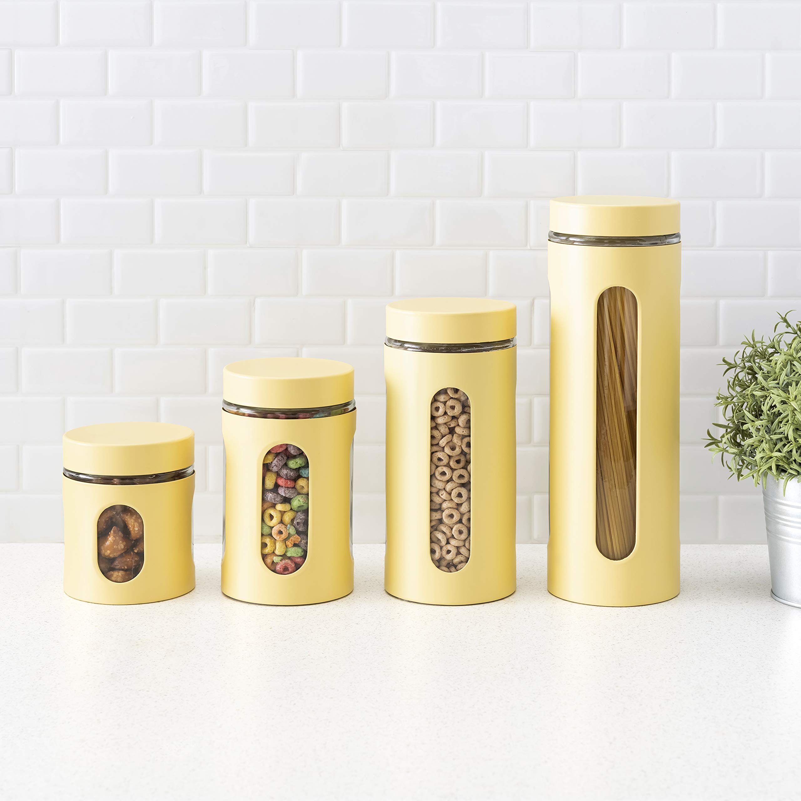 Yellow Kitchen Canister Sets Home Goods Yellow Kitchen Canisters