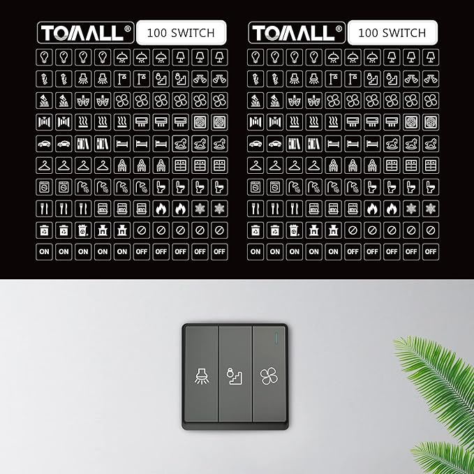 Amazon.com: TOMALL 200Pcs Light Switch Labels Icon Stickers Household ...