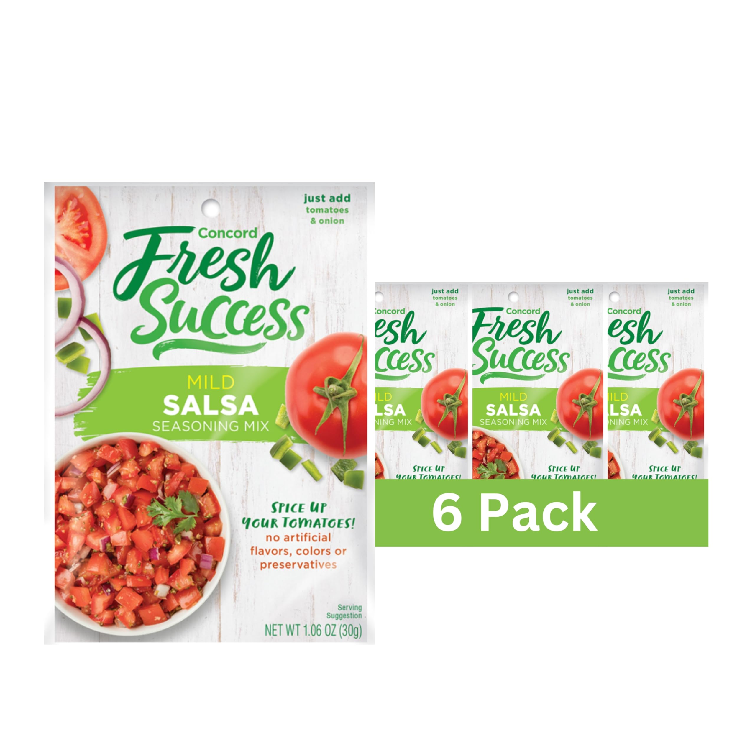 Amazon.com: Concord Foods Mild Salsa Mix, add to Fresh Homemade Salsa ...