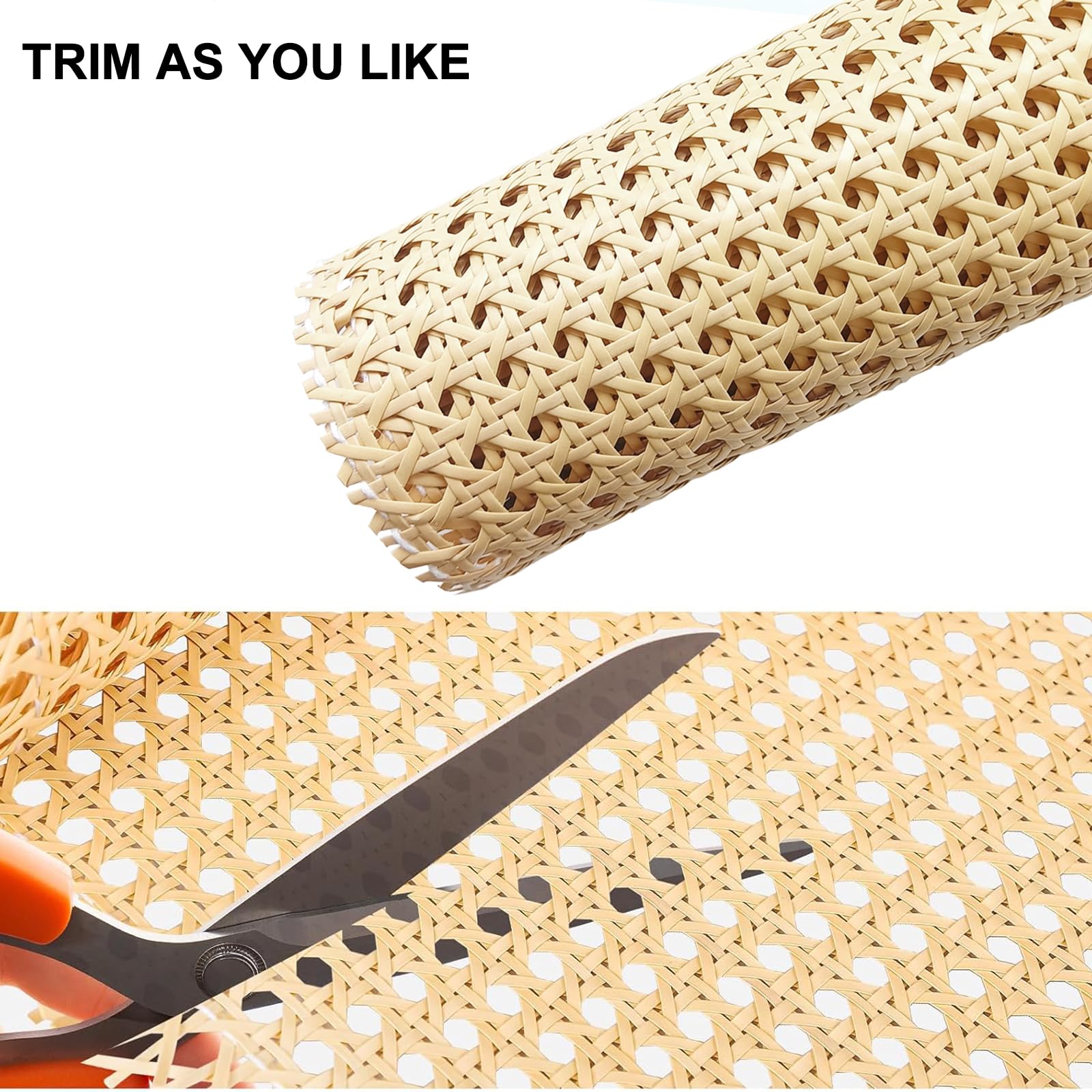 ALLINKIT 24inch X 6.6 Feet Rattan Roll,Plastic Durable, Weather ...