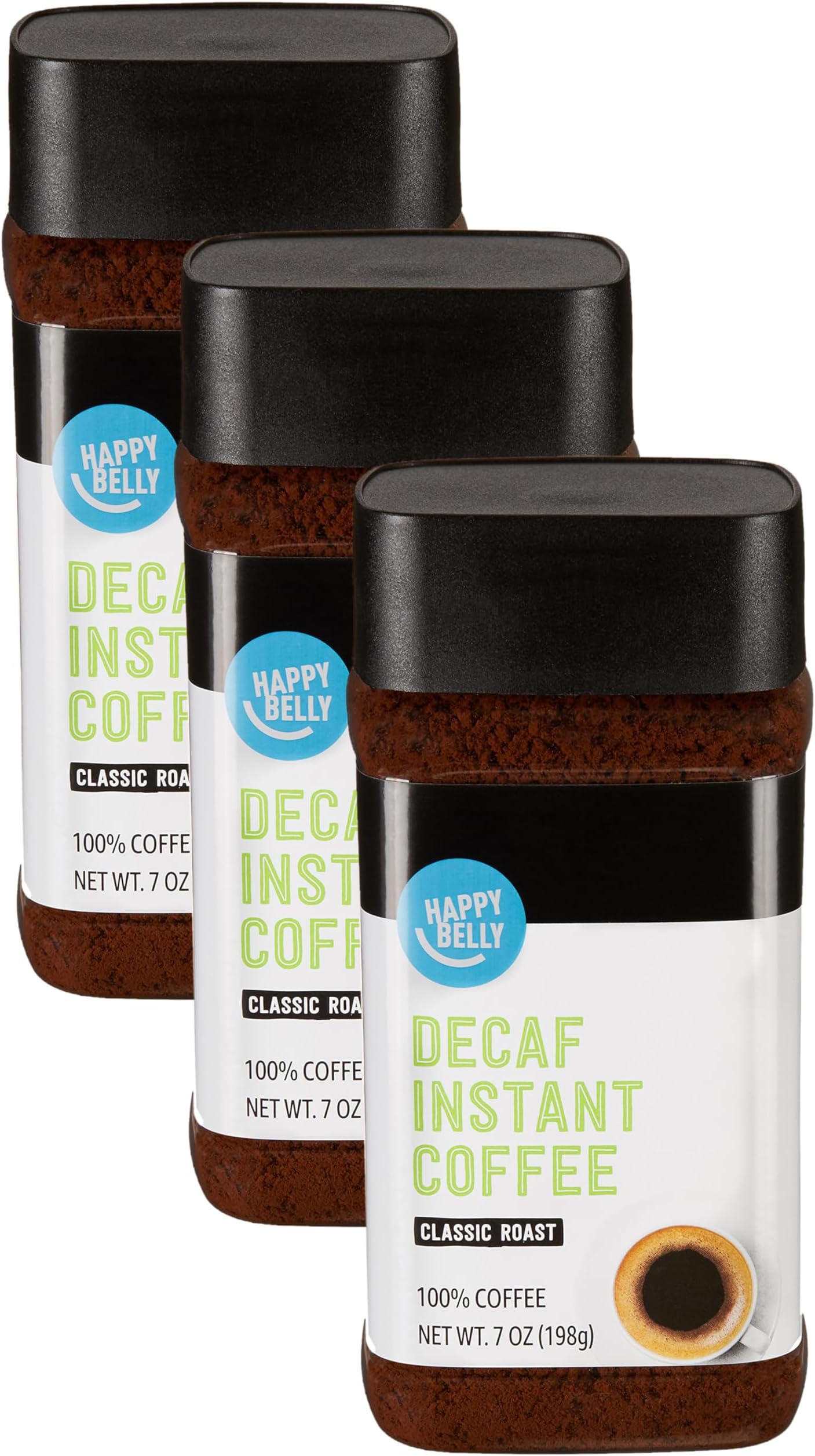Amazon.com: Amazon Brand - Happy Belly Classic Roast Decaf Instant ...