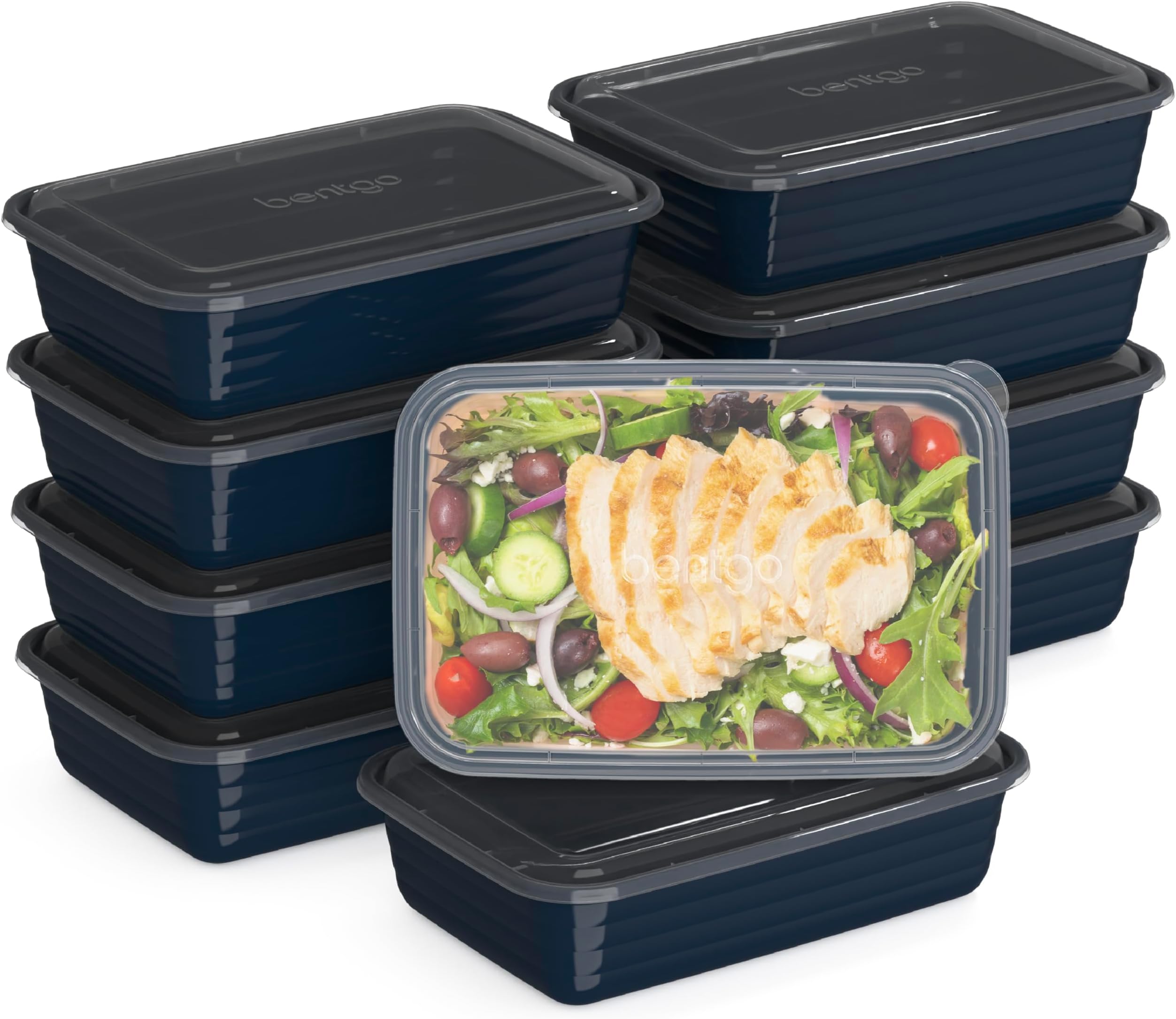 Amazon.com: Freshware Meal Prep Containers ,1 Compartment with Lids ...