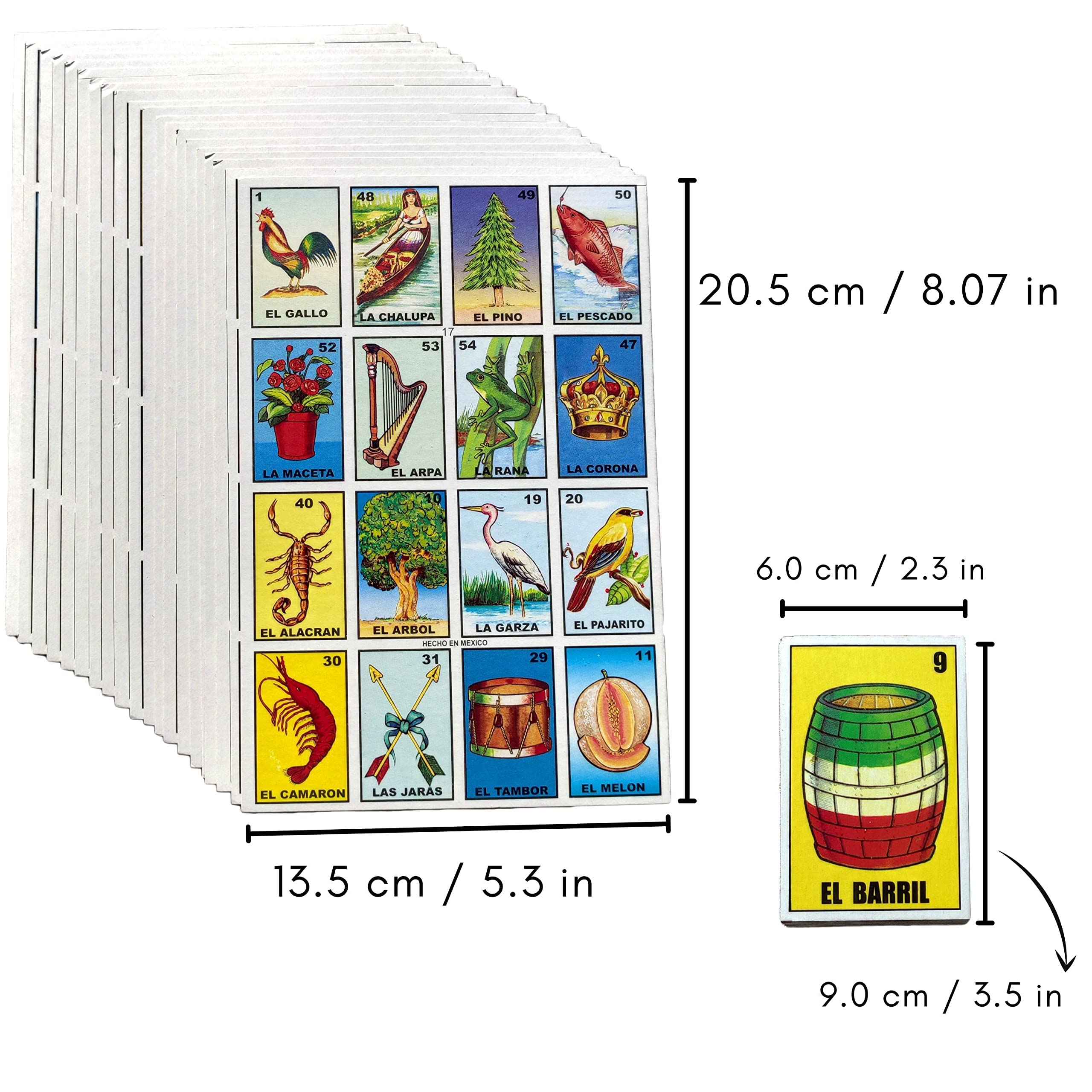 Buy Traditional La Loteria Mexican Bingo with 100 Didactic Mexican ...