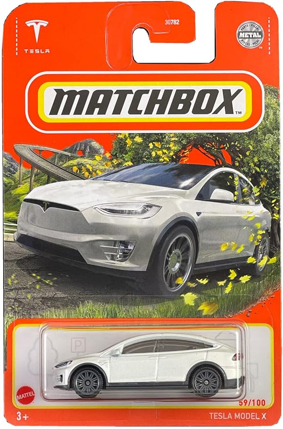 Amazon.com: Matchbox Tesla Model X 59/100 (White) 1:64 Scale Diecast ...
