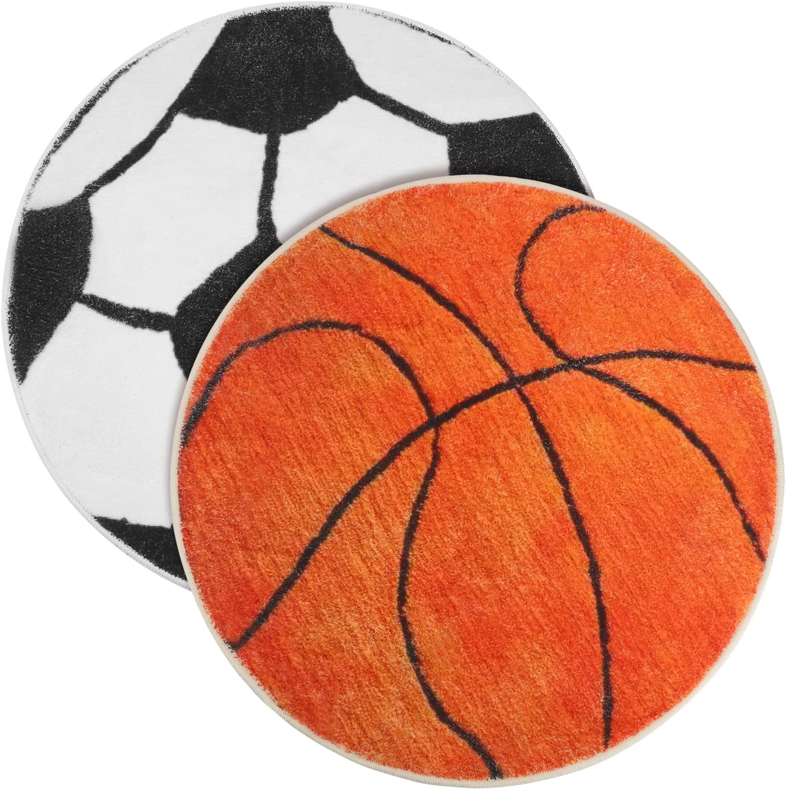 Amazon.com: Woanger 2 Pcs Soccer Sports Rug Football Basketball Rug ...