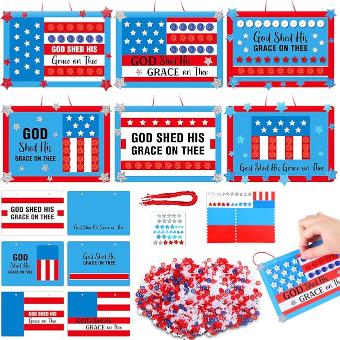 Amazon.com: Affrolling 24 Set Veterans Day Craft Set for Kids Patriotic ...