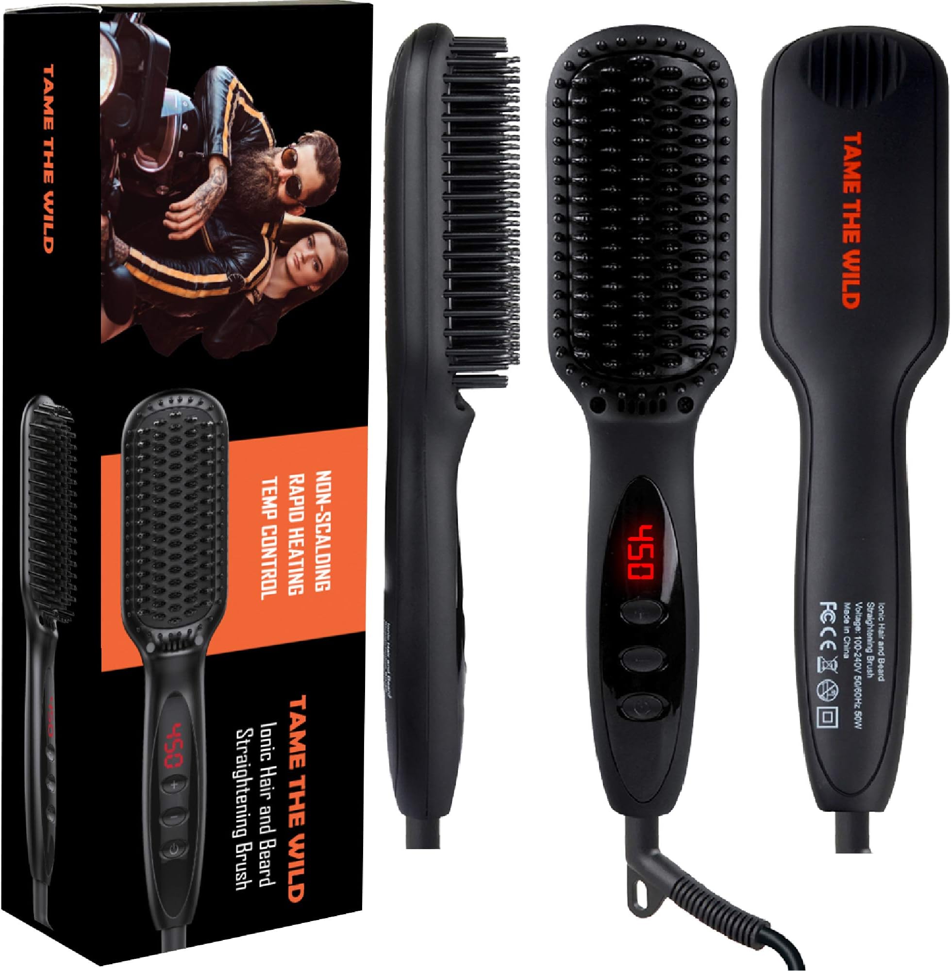 Amazon.com : TAME The Wild Beard Brush and Beard Straightener for Men ...