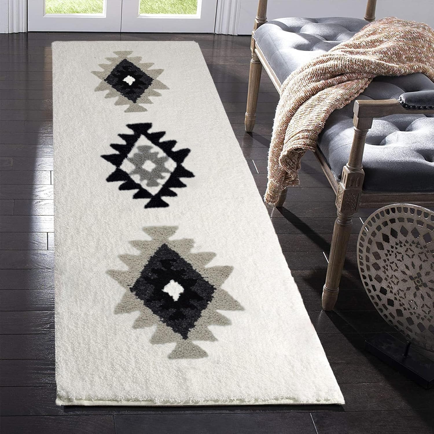 Amazon.com: Yancorp Boho Bathroom Runner Rug Washable Carpet 20x30 Long ...