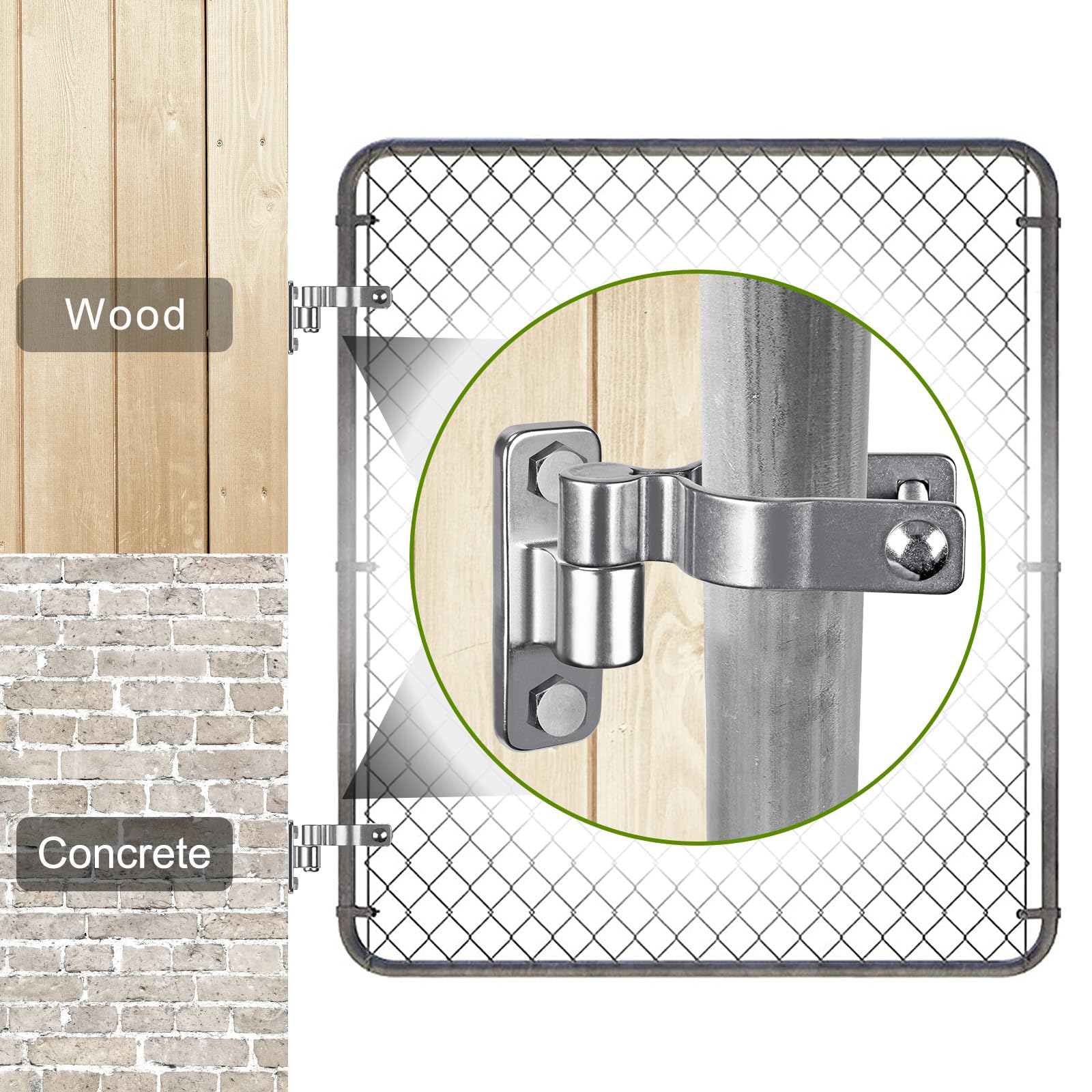 Snapklik.com : Heavy Duty Wall Mount Gate Hinge 2-Pack, 304 Stainless ...