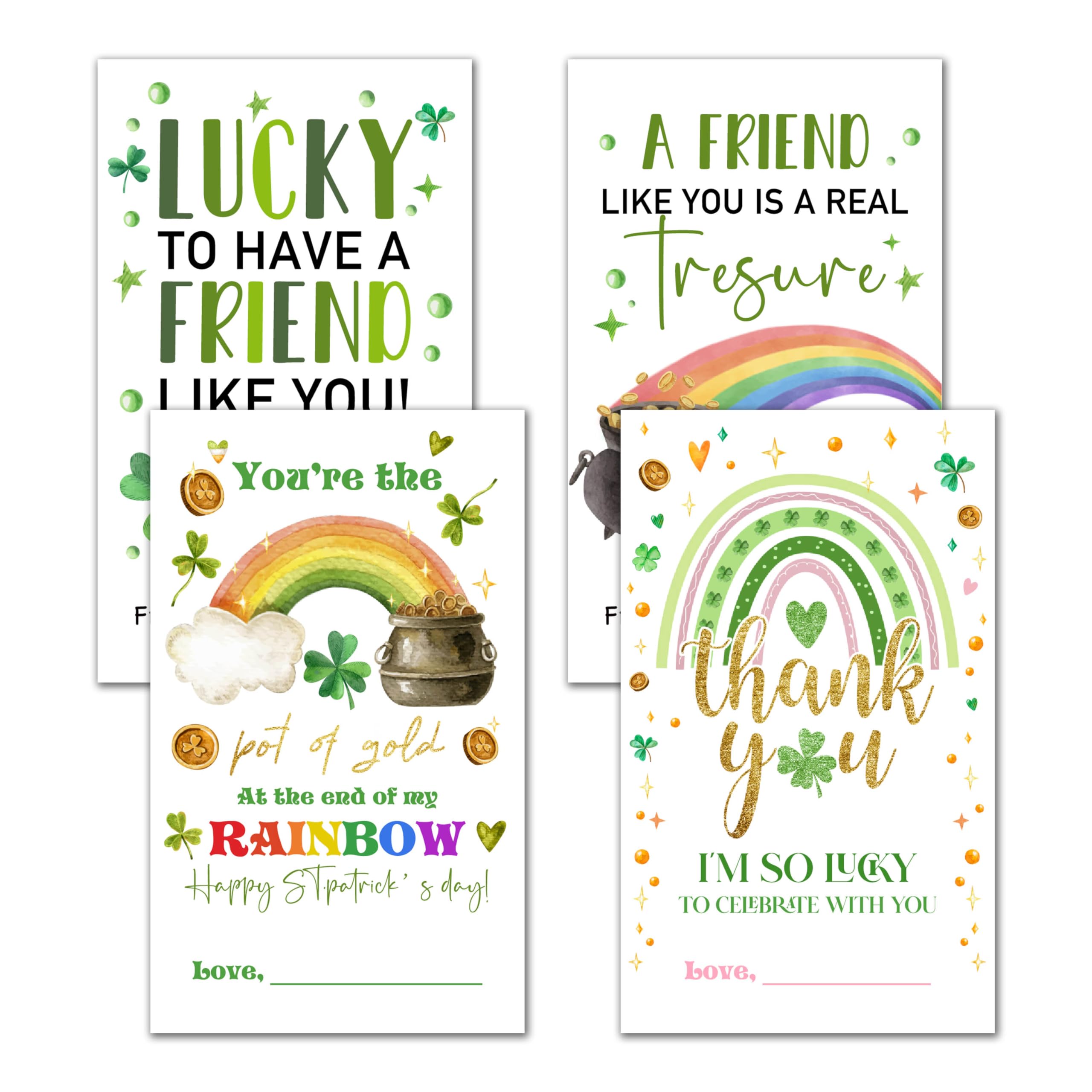 Snapklik.com : St Patricks Day Lucky Clover Label Tags, Self-Adhesive ...