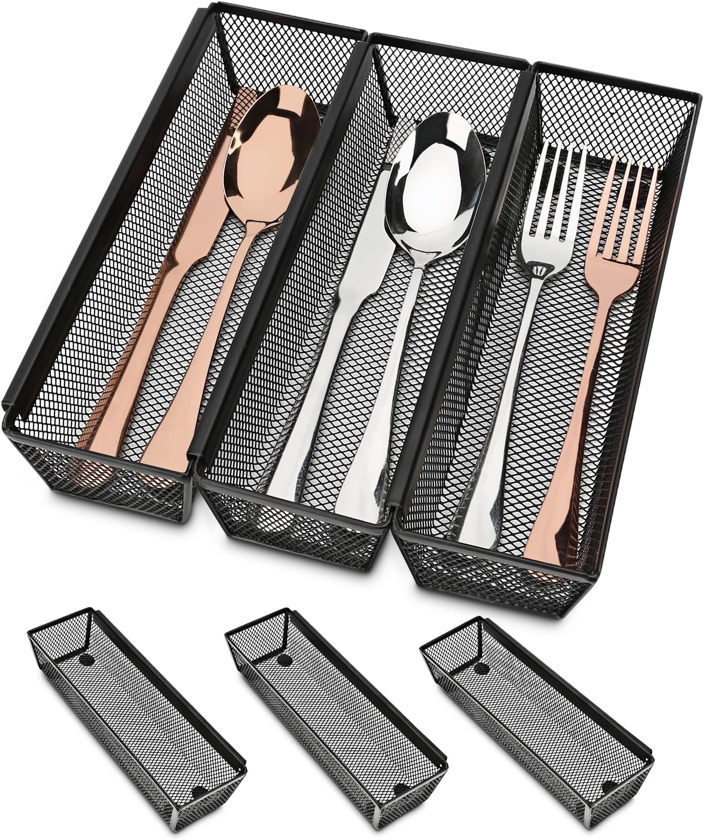 Amazon.com - Lifewit Silverware Drawer Organizer Expandable Utensil ...